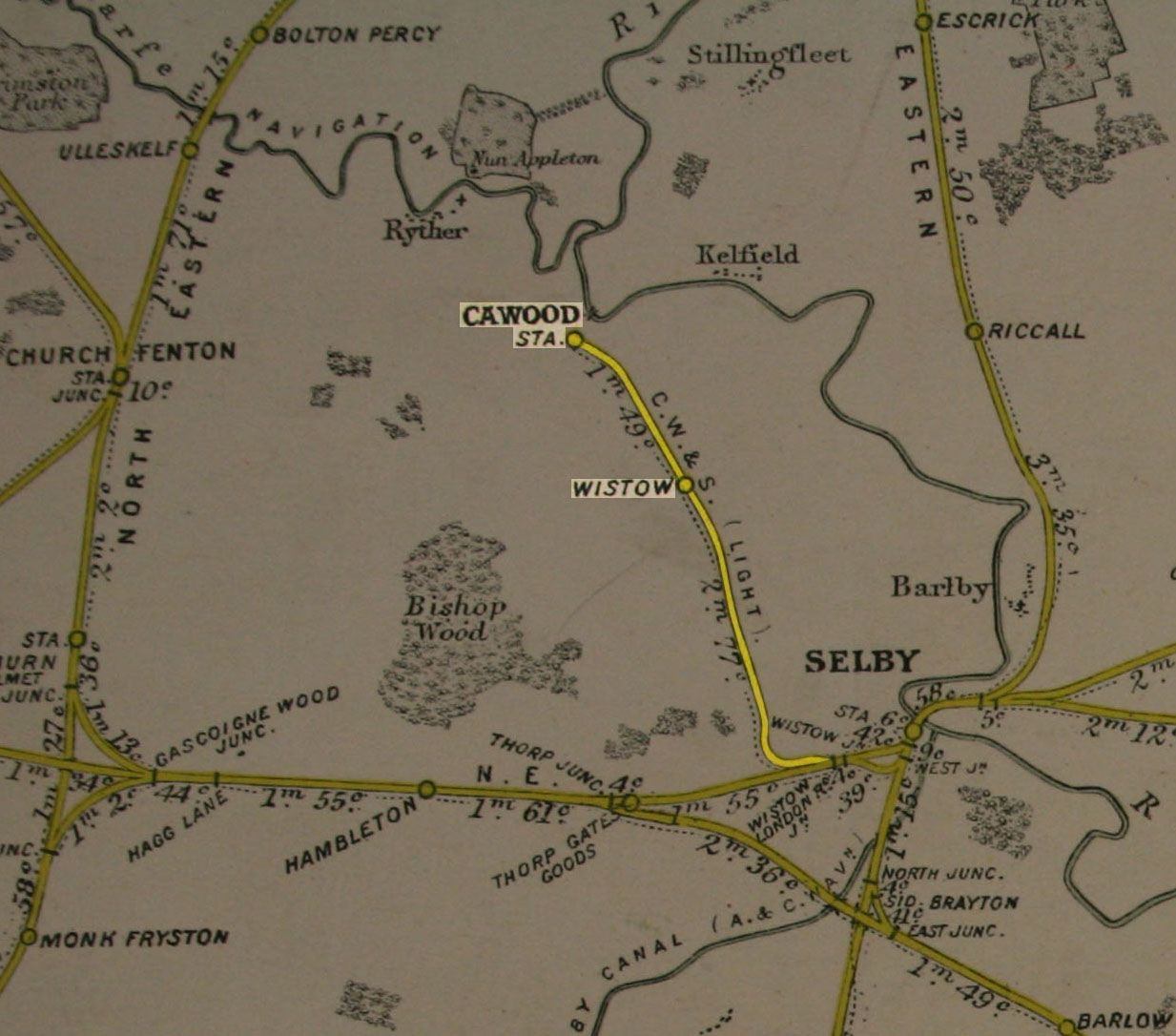 Wistow Jct. - Cawood | Register of Closed Railways