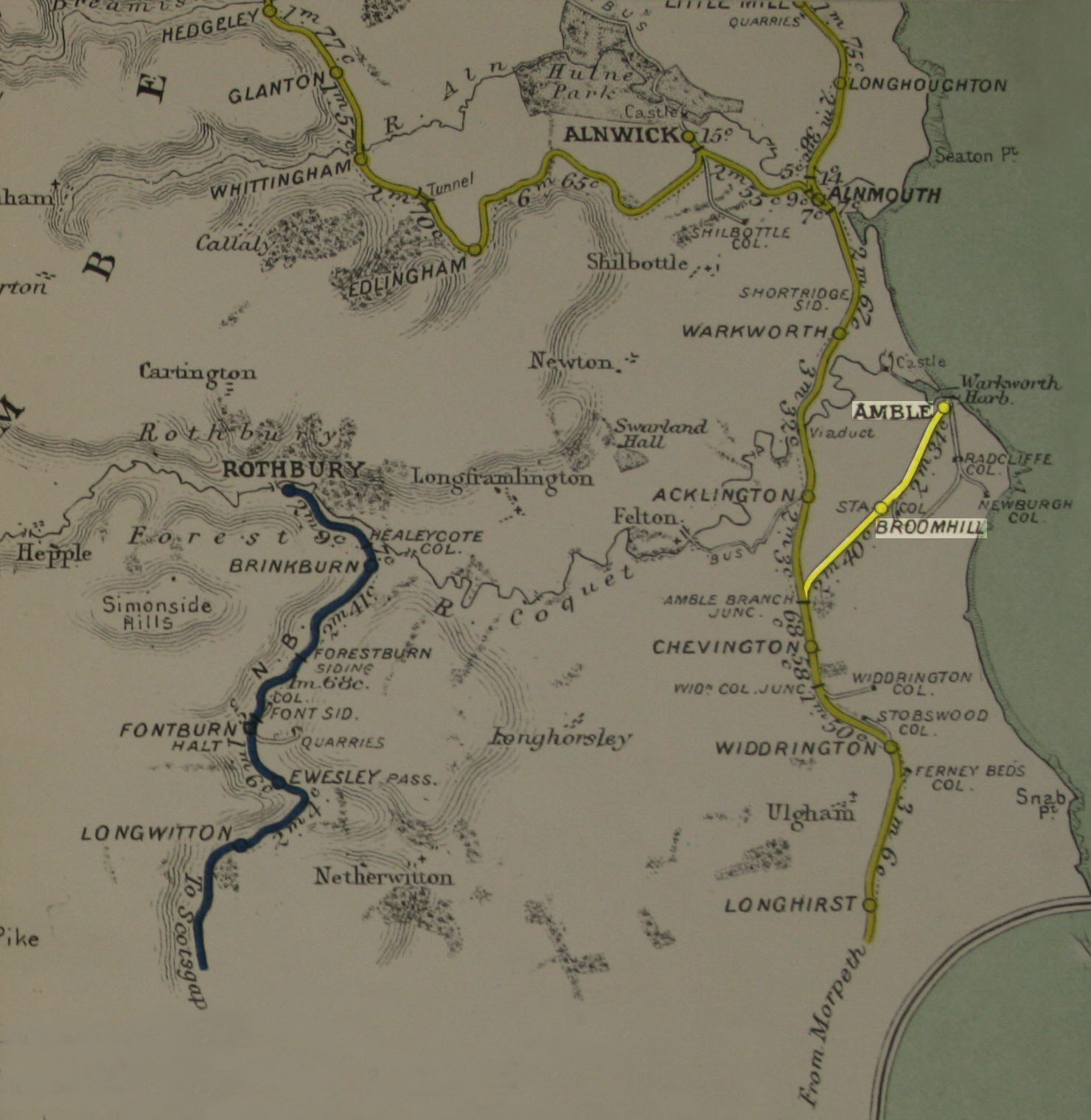 Amble Jct. [Chevington] - Amble | Register of Closed Railways