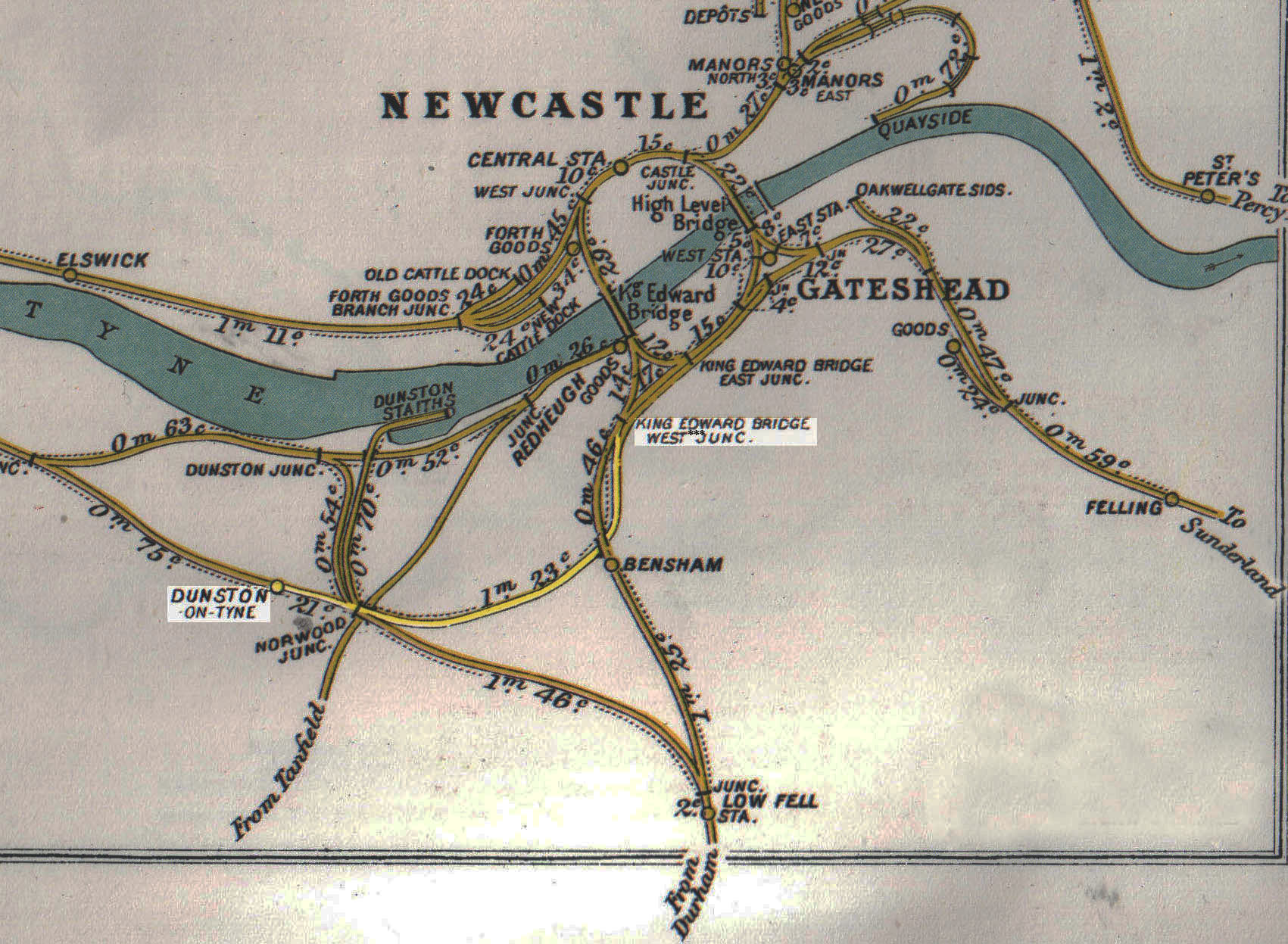 King Edward Bridge South Jct. - Dunston-on-Tyne | Register of Closed ...