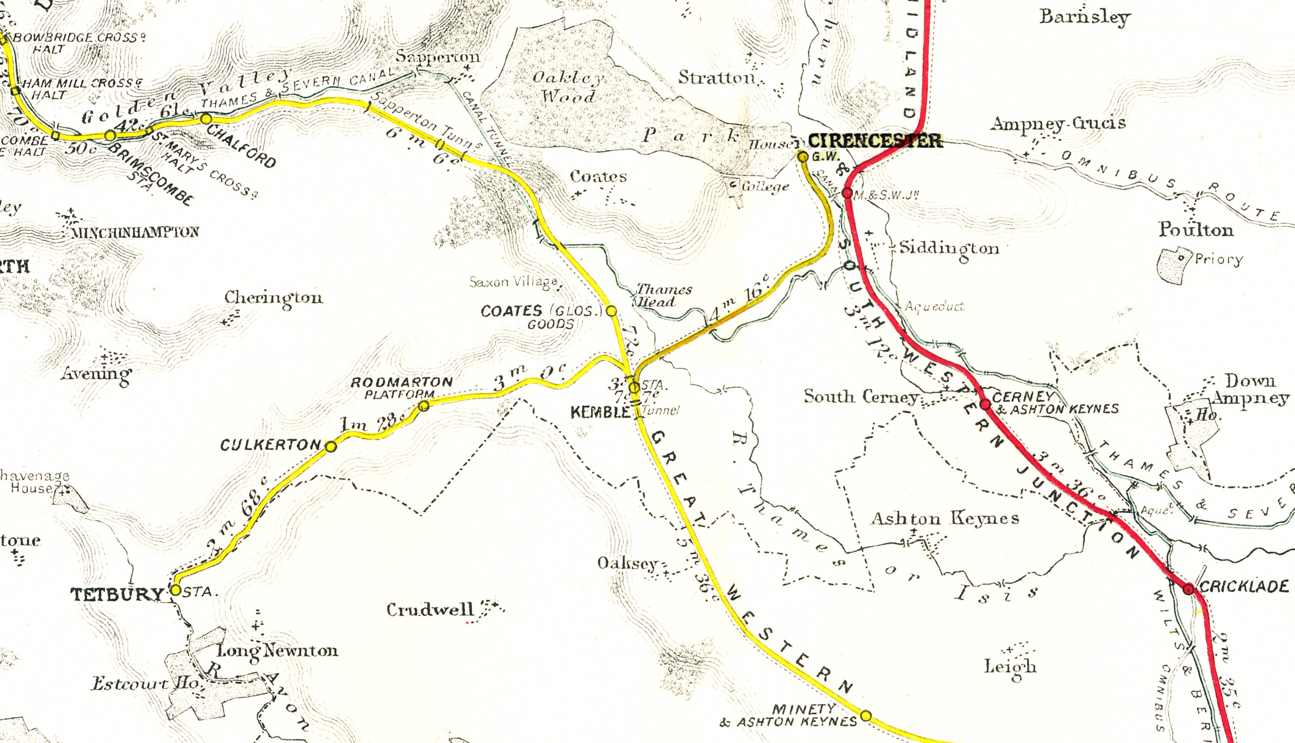 Kemble (excl.) - Cirencester (Town) | Register of Closed Railways
