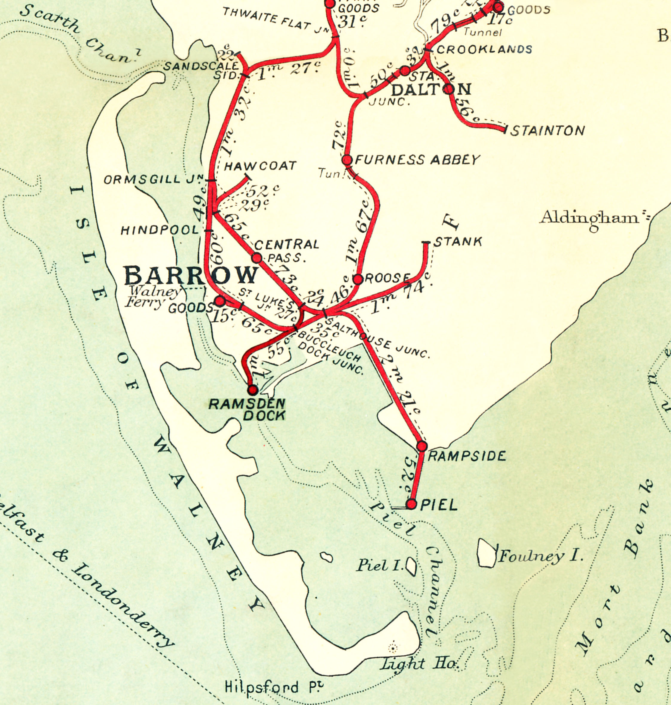 St. Luke's Jct. - Barrow (Ramsden Dock) | Register of Closed Railways