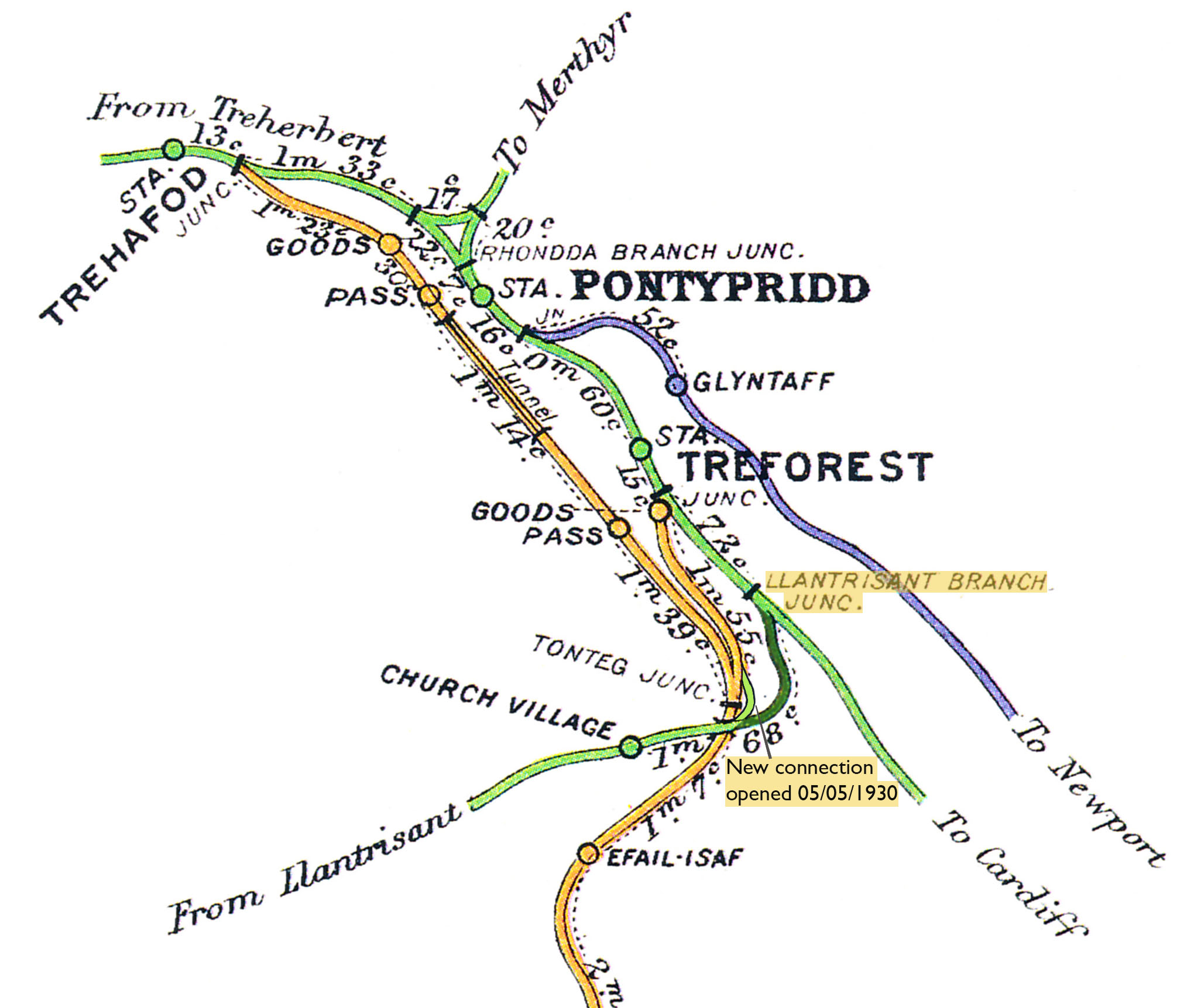 Tonteg Viaduct Jct. - Llantrisant Branch Jct. | Register of Closed Railways