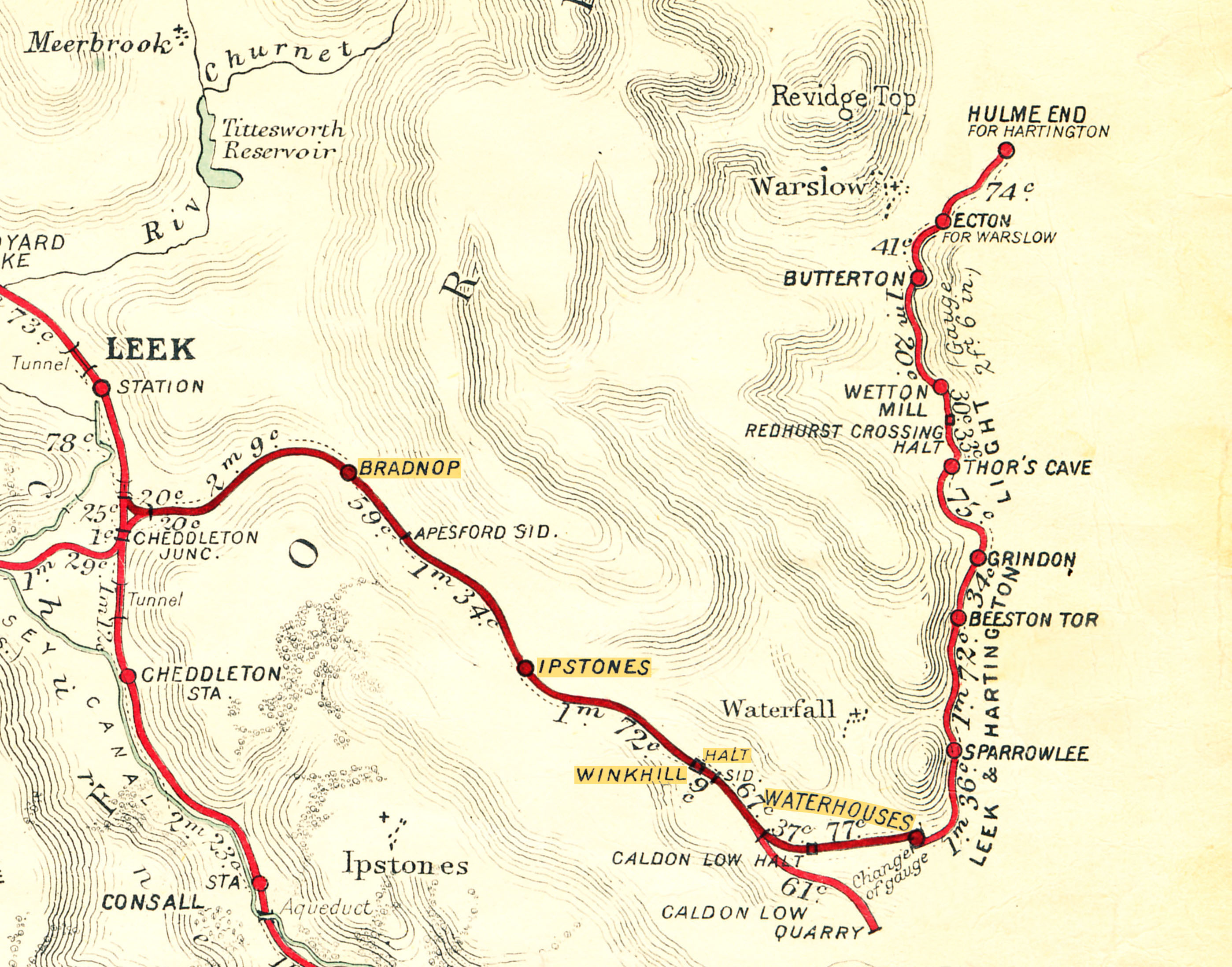 Leek Brook North Jct. - Waterhouses | Register of Closed Railways