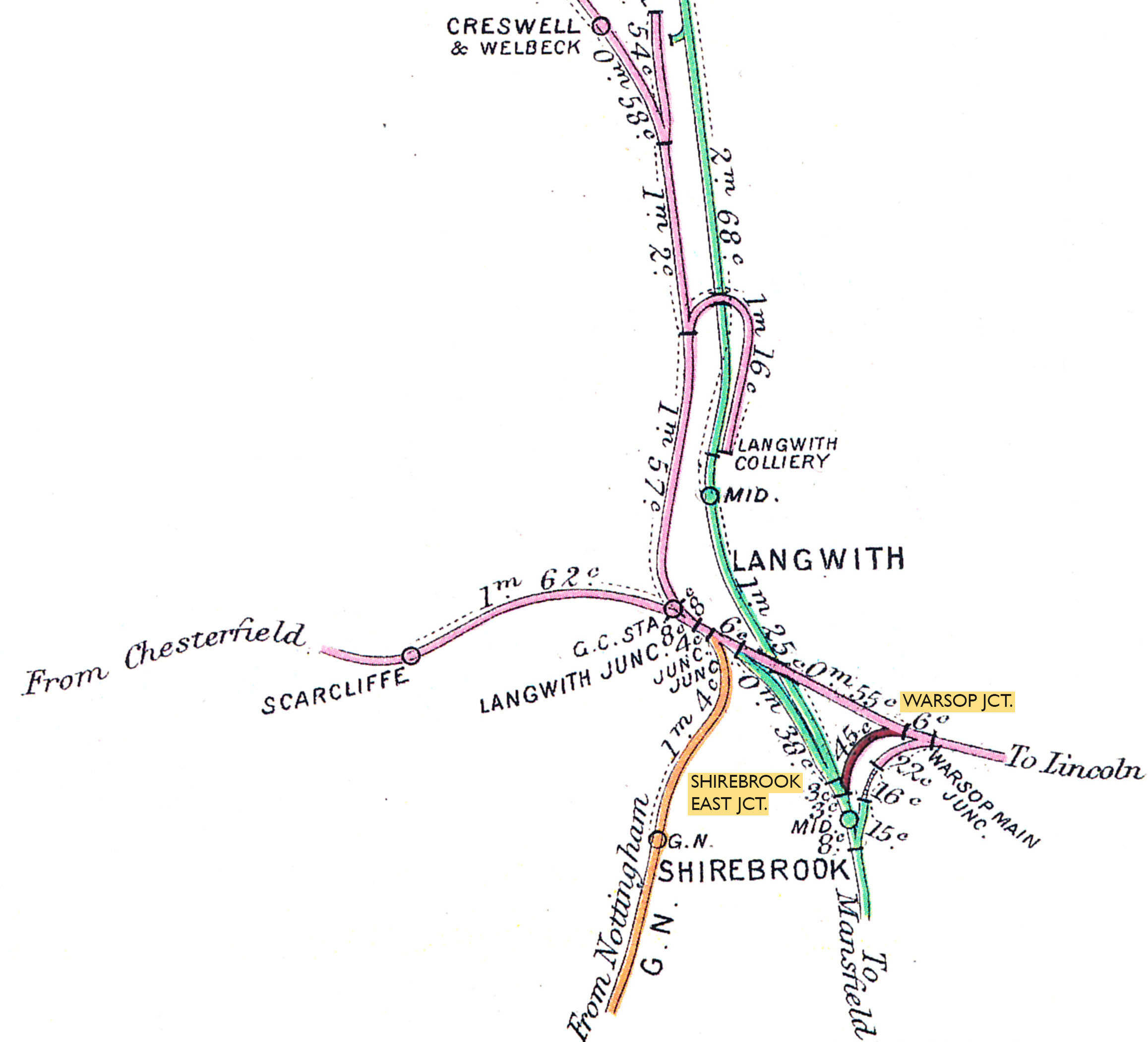 Shirebrook Jct. East - Warsop Jct. | Register of Closed Railways