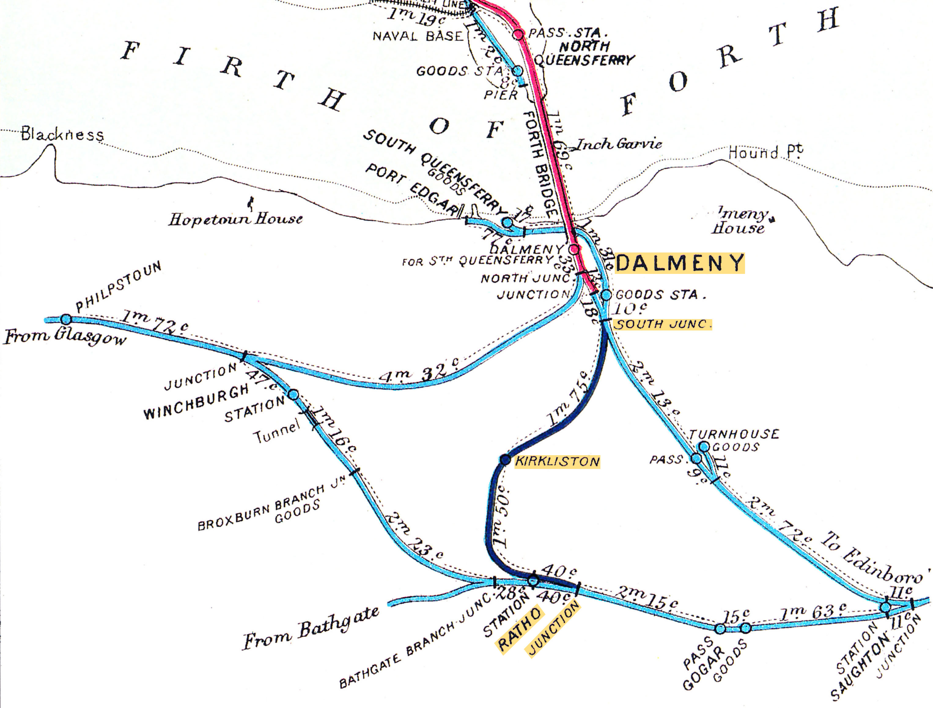 Queensferry Jct. [Ratho] - Dalmeny South Jct. | Register of Closed Railways