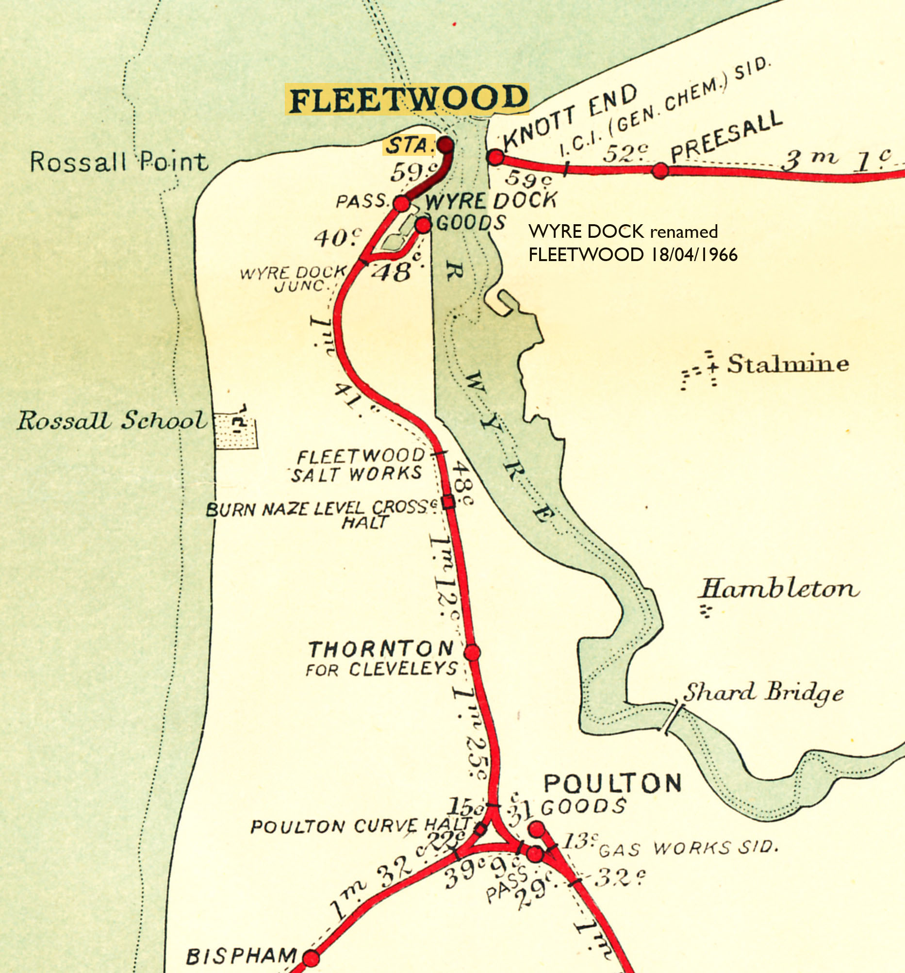 Wyre Dock* (excl.)- Fleetwood | Register of Closed Railways