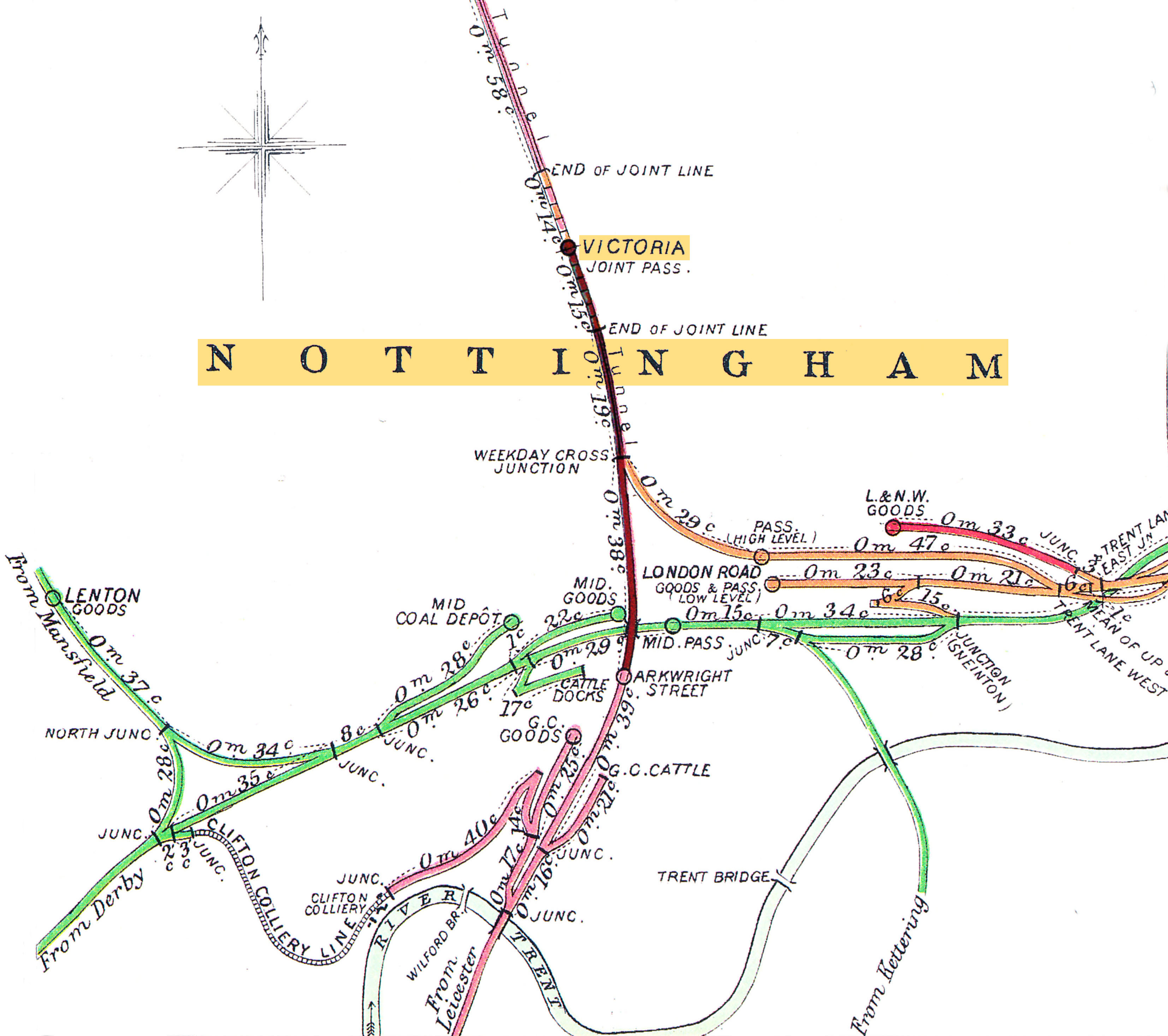 Nottingham (Arkwright St.) (excl.) - Nottingham (Victoria) | Register ...