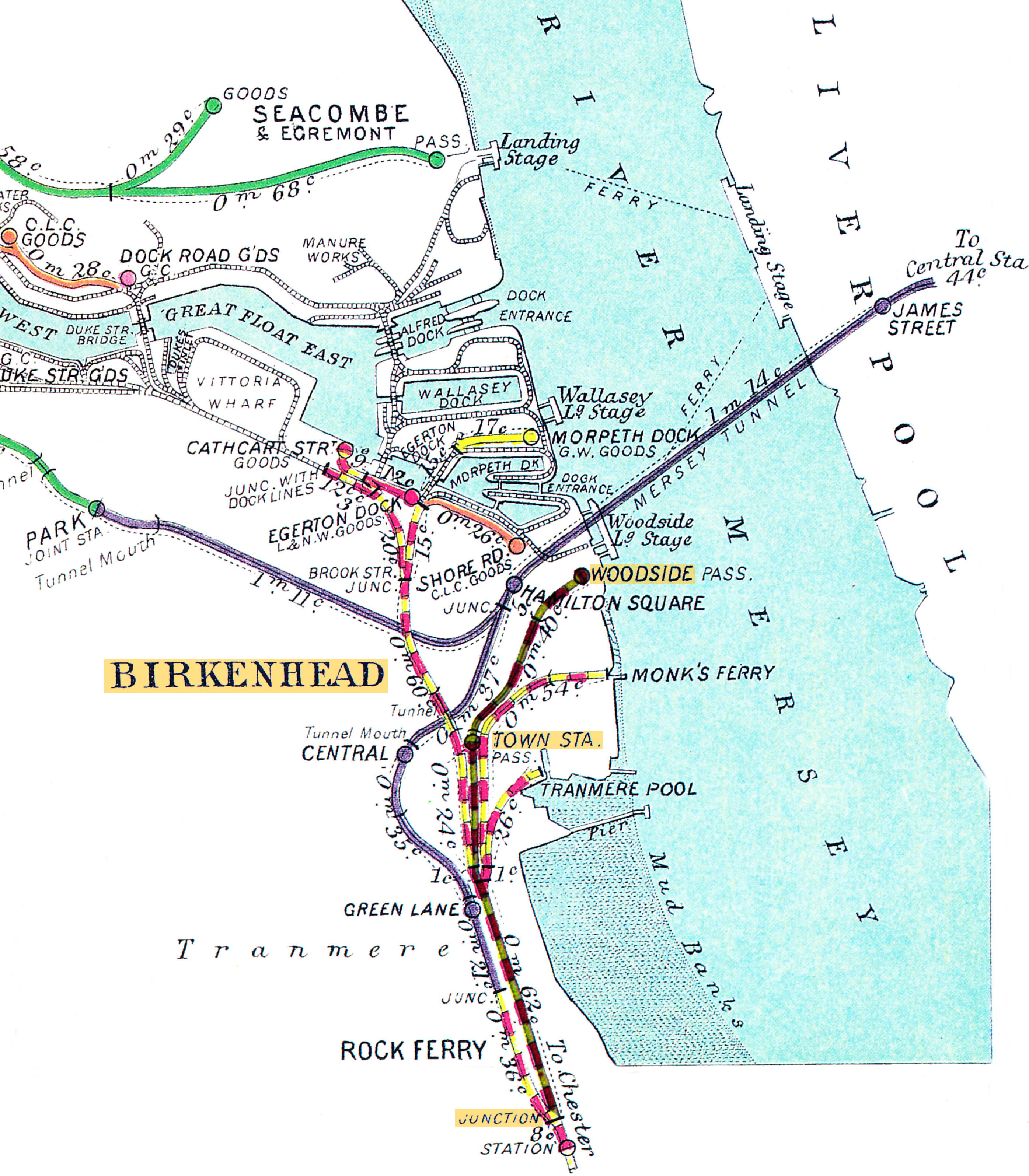 Rock Ferry North Jct. - Birkenhead (Woodside) | Register of Closed Railways