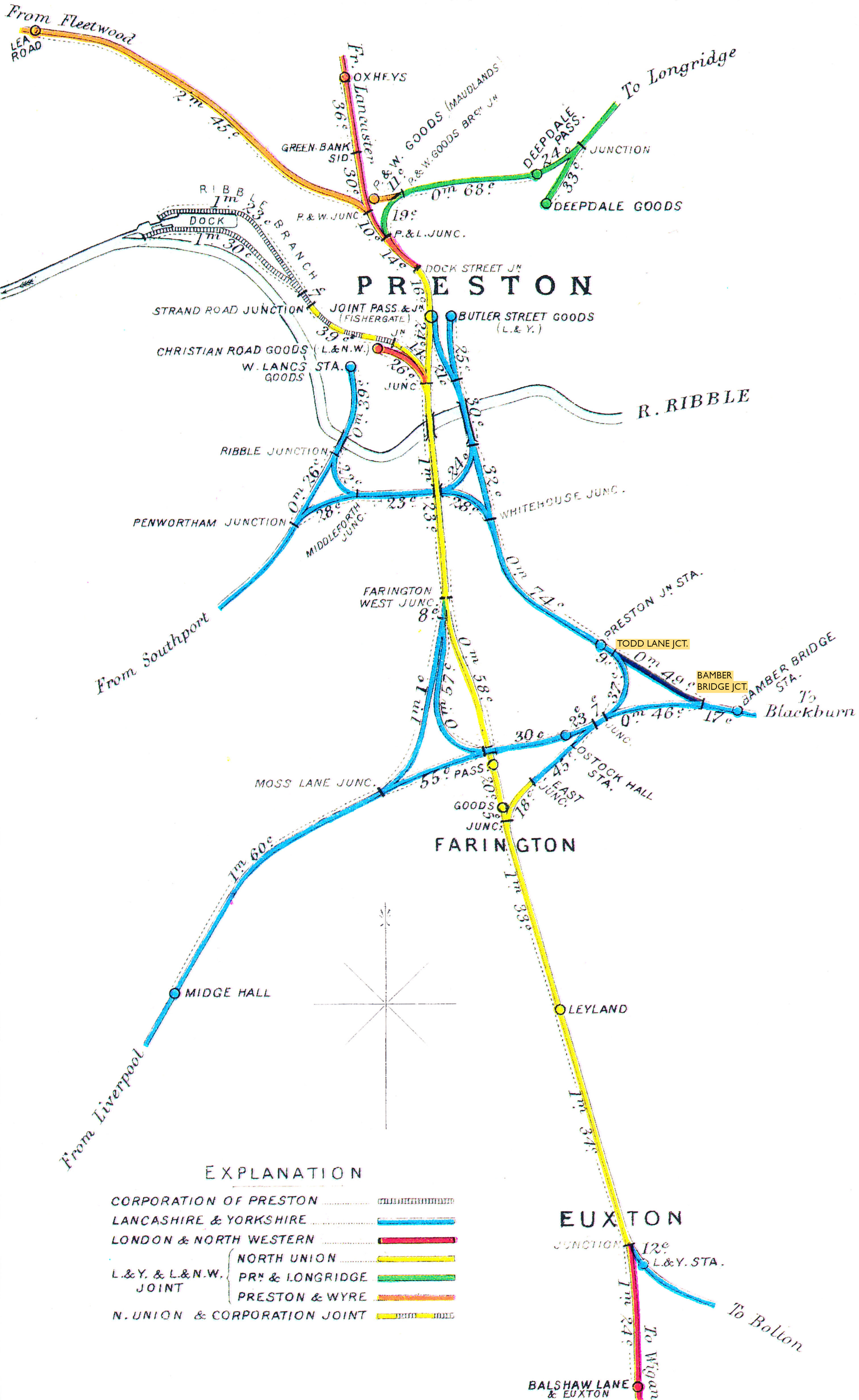 Bamber Bridge Jct. - Todd Lane Jct. | Register of Closed Railways