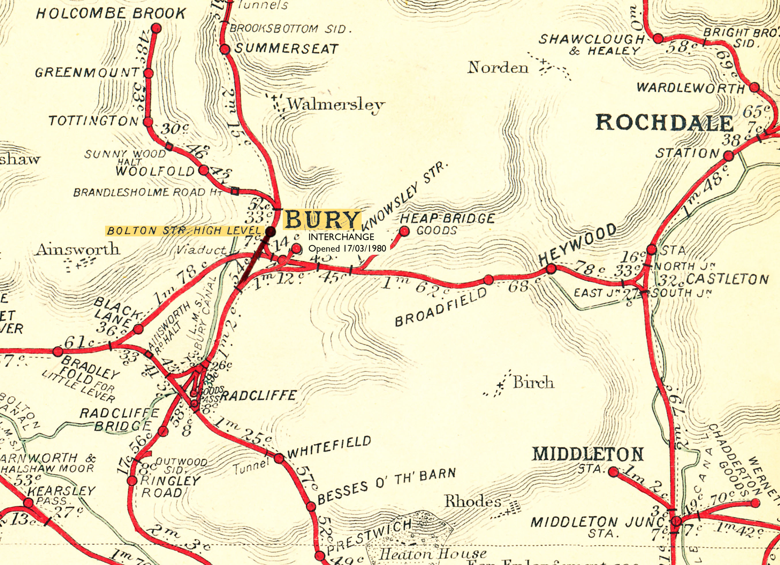 Bury Loco Jct. - Bury (Bolton Street) | Register of Closed Railways