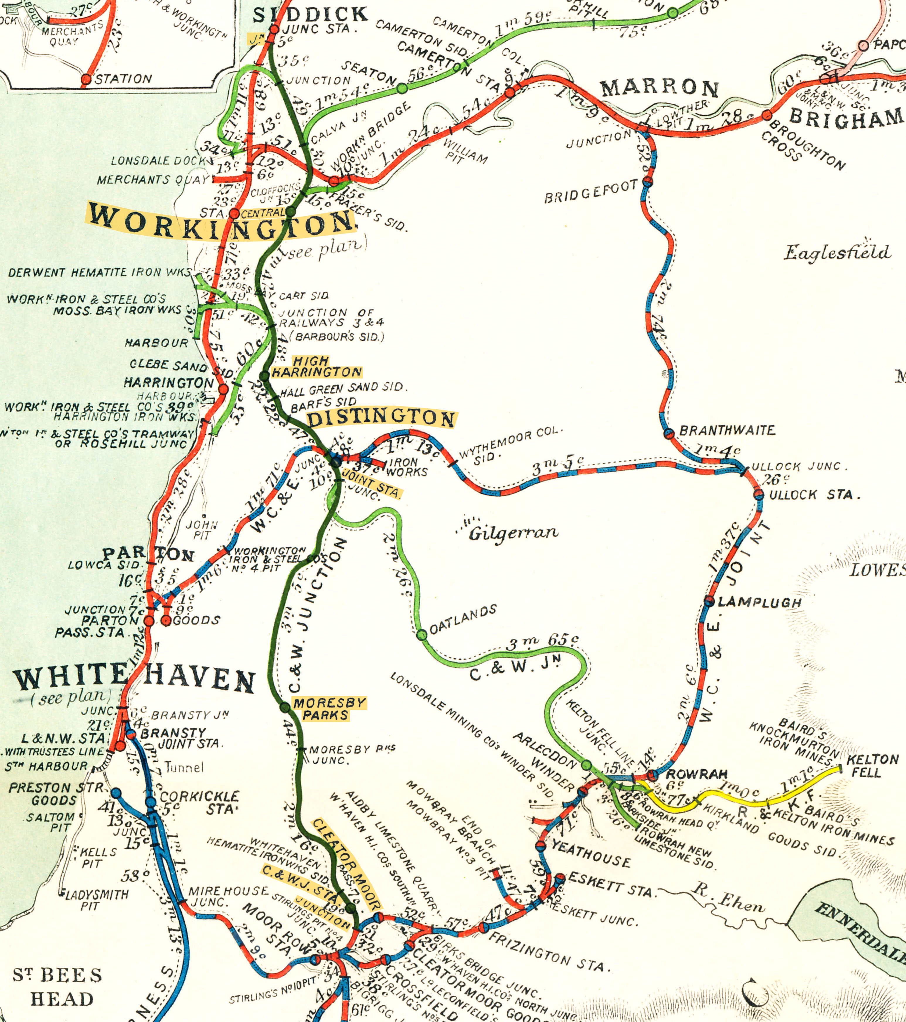 Siddick Junction (Jct.) - Cleator Moor Jct. | Register of Closed Railways