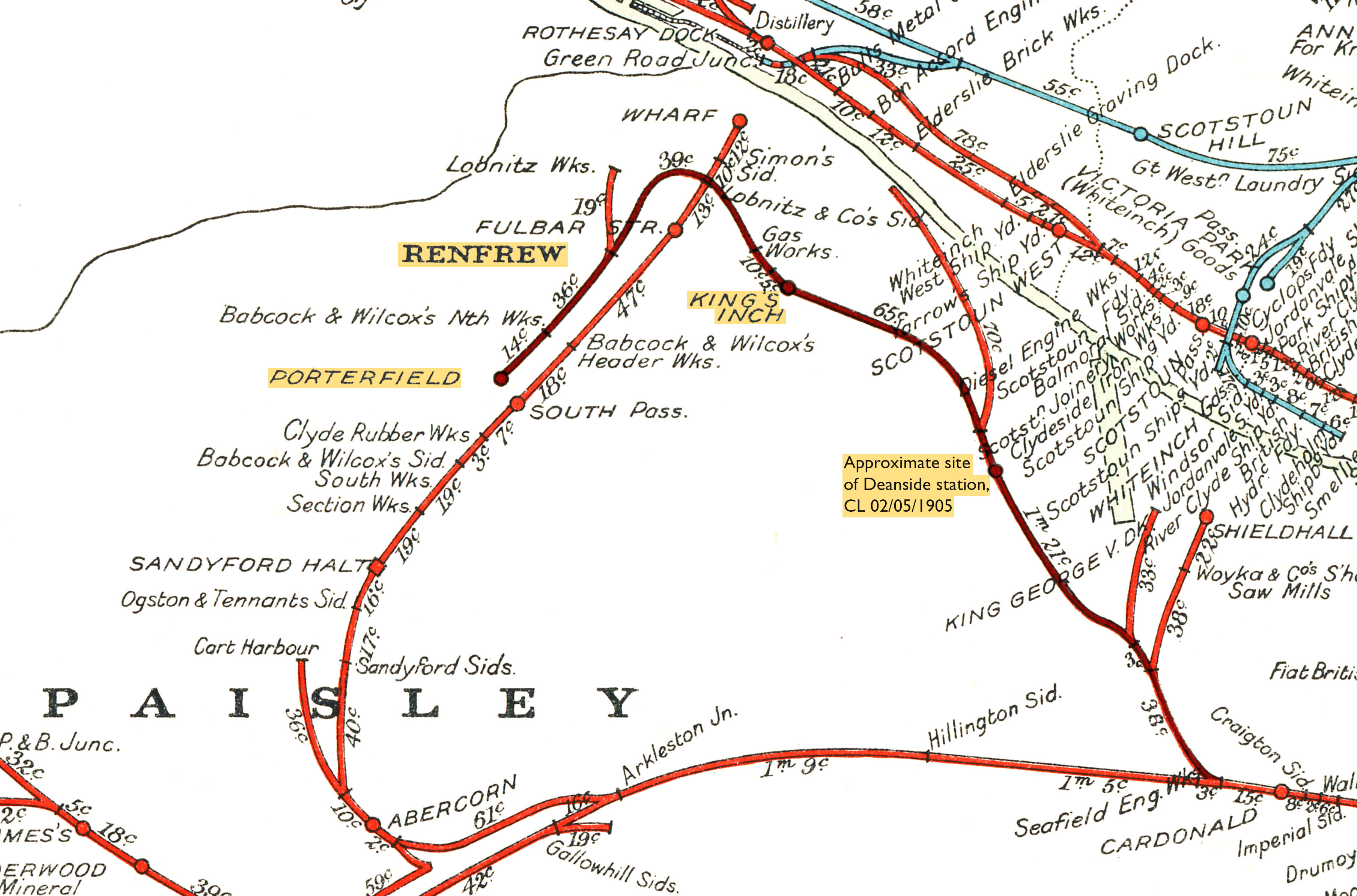 Cardonald Jct. - Renfrew (Porterfield) | Register of Closed Railways