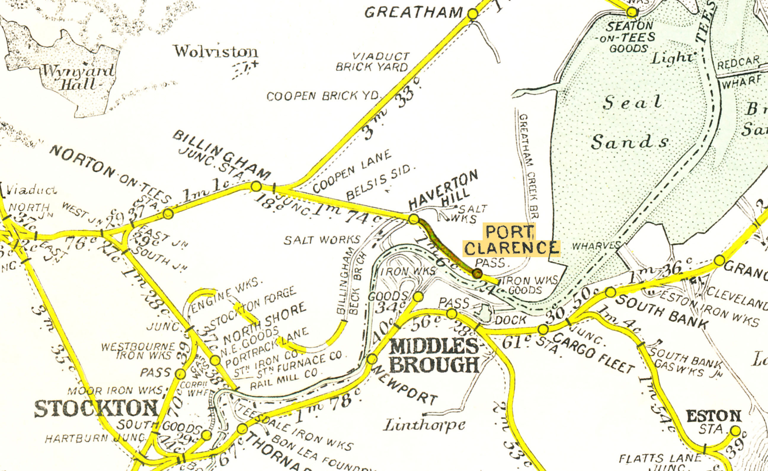 Haverton Hill (excl.) - Port Clarence | Register of Closed Railways