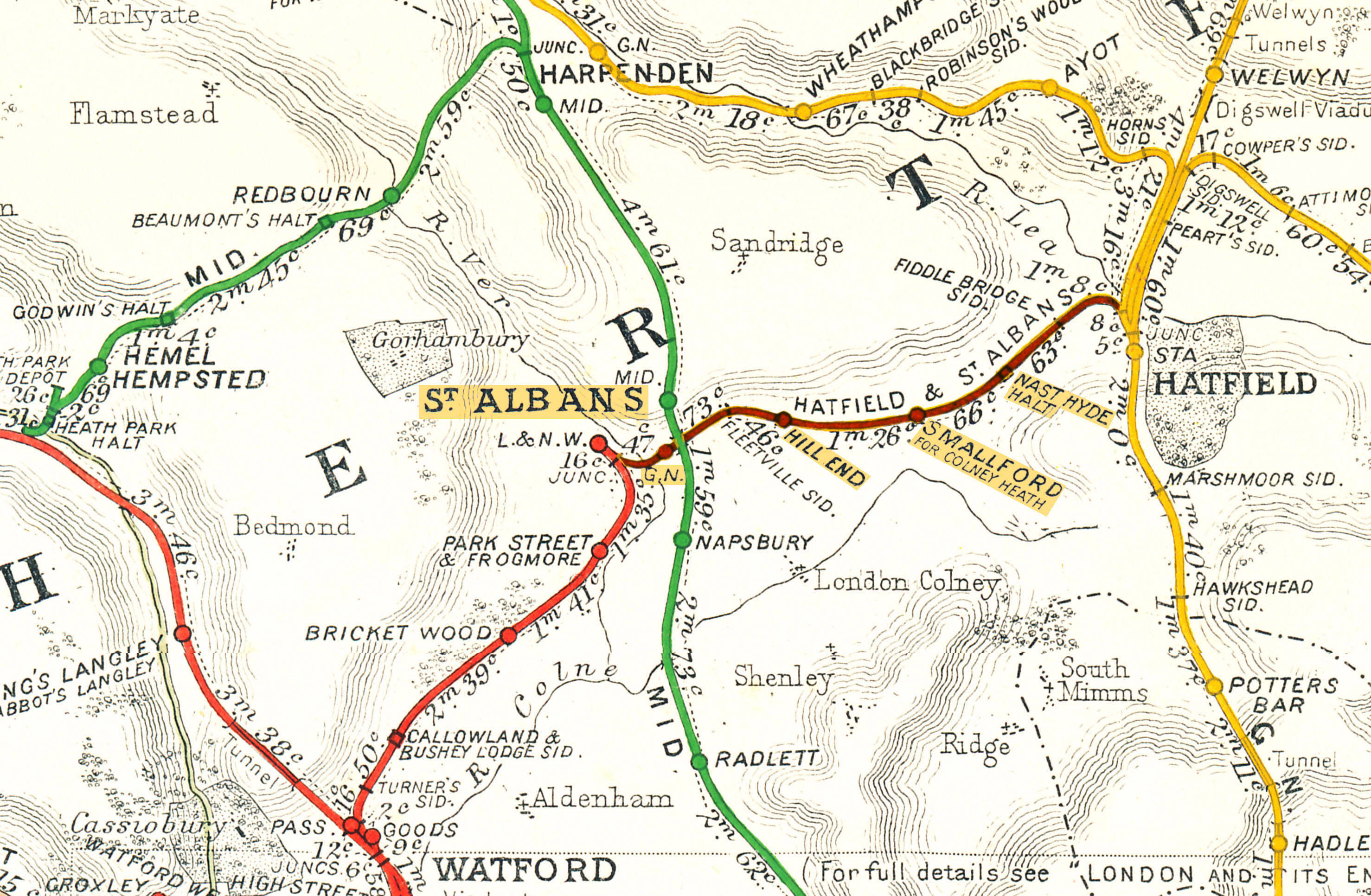 Hatfield No.3/St. Albans Line Jct. - St. Albans (Abbey) (Jct. with LNW ...