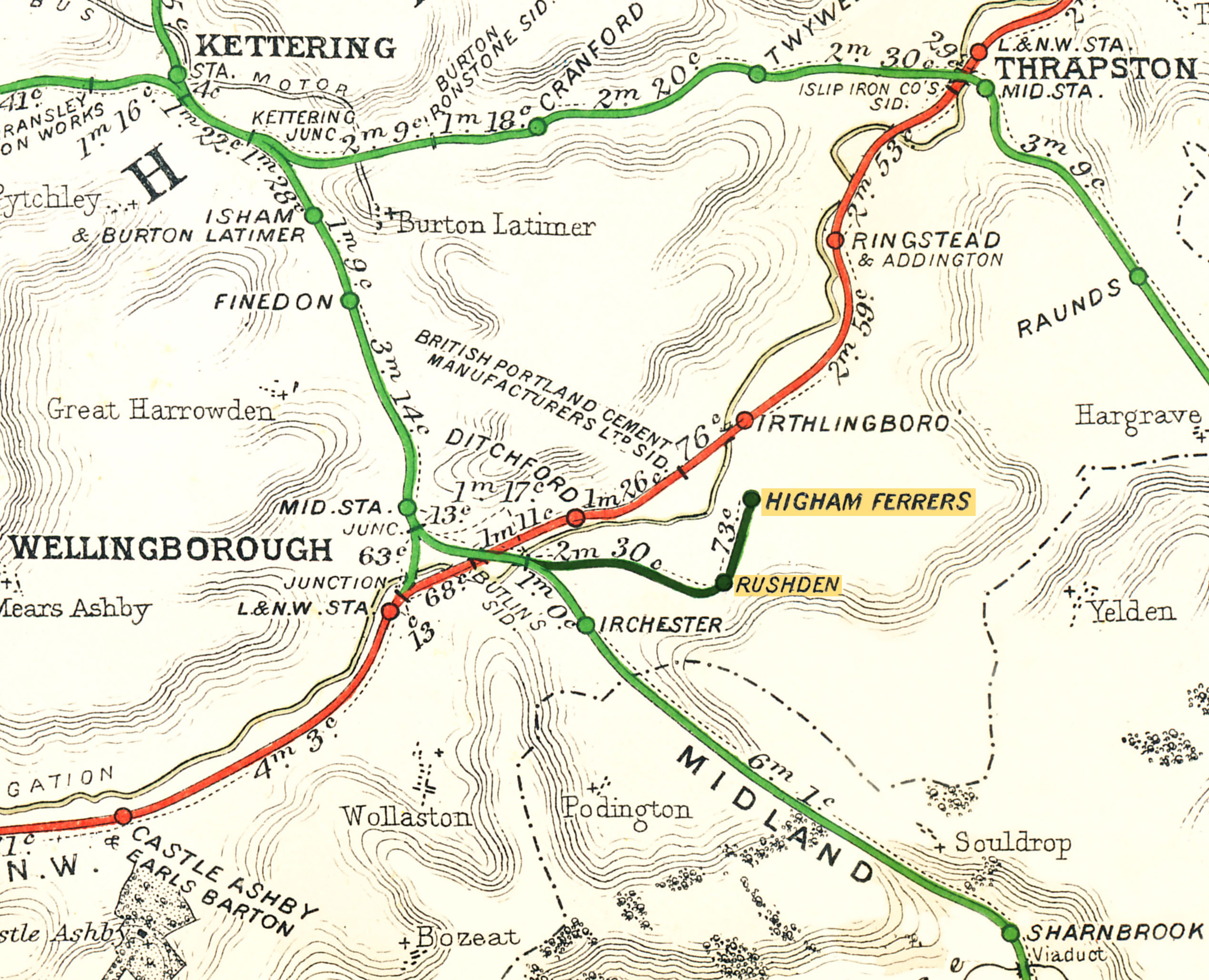 Irchester Jct. - Higham Ferrers | Register of Closed Railways