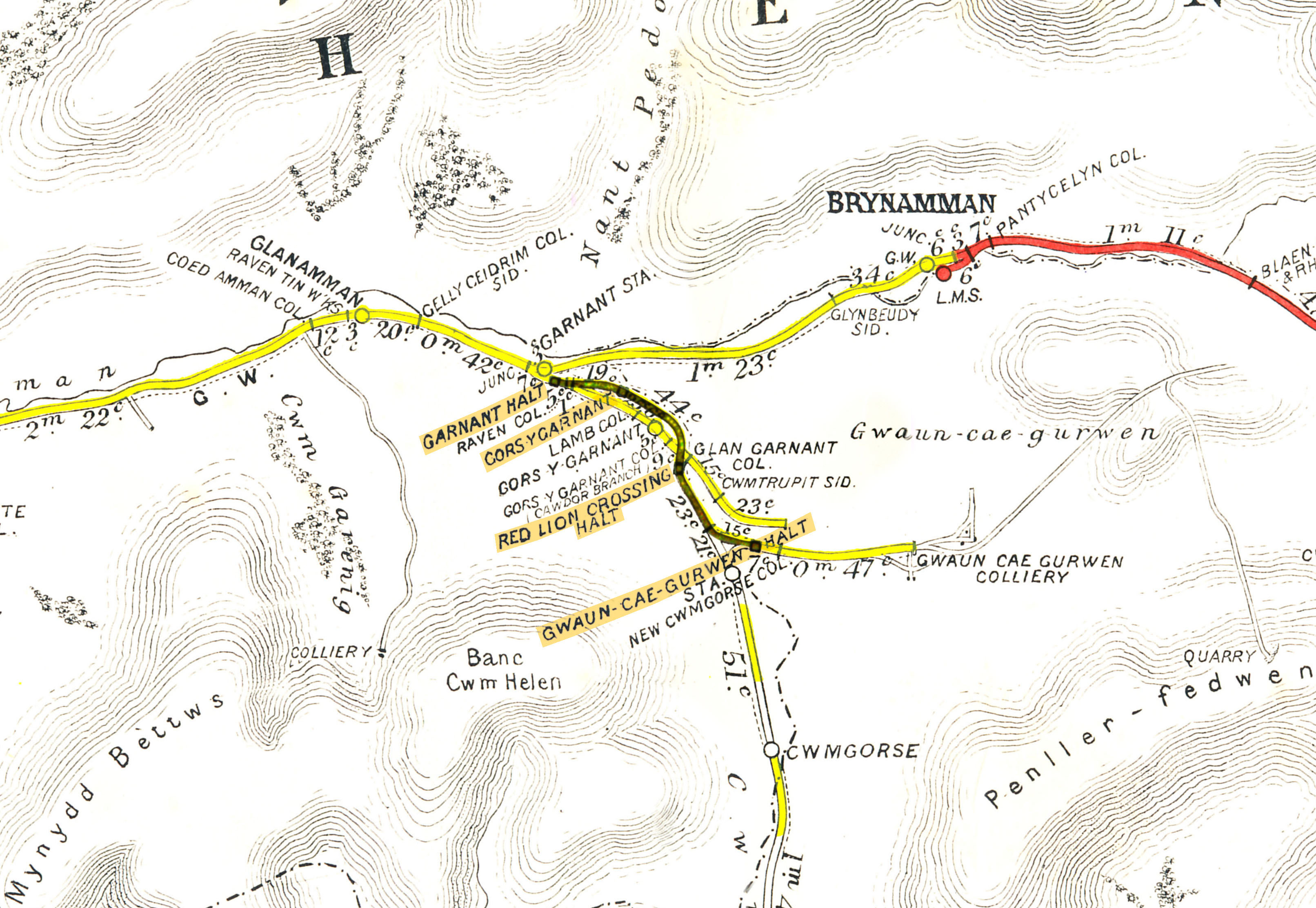 Garnant Halt - Gwaun-cae-Gurwen Halt | Register of Closed Railways