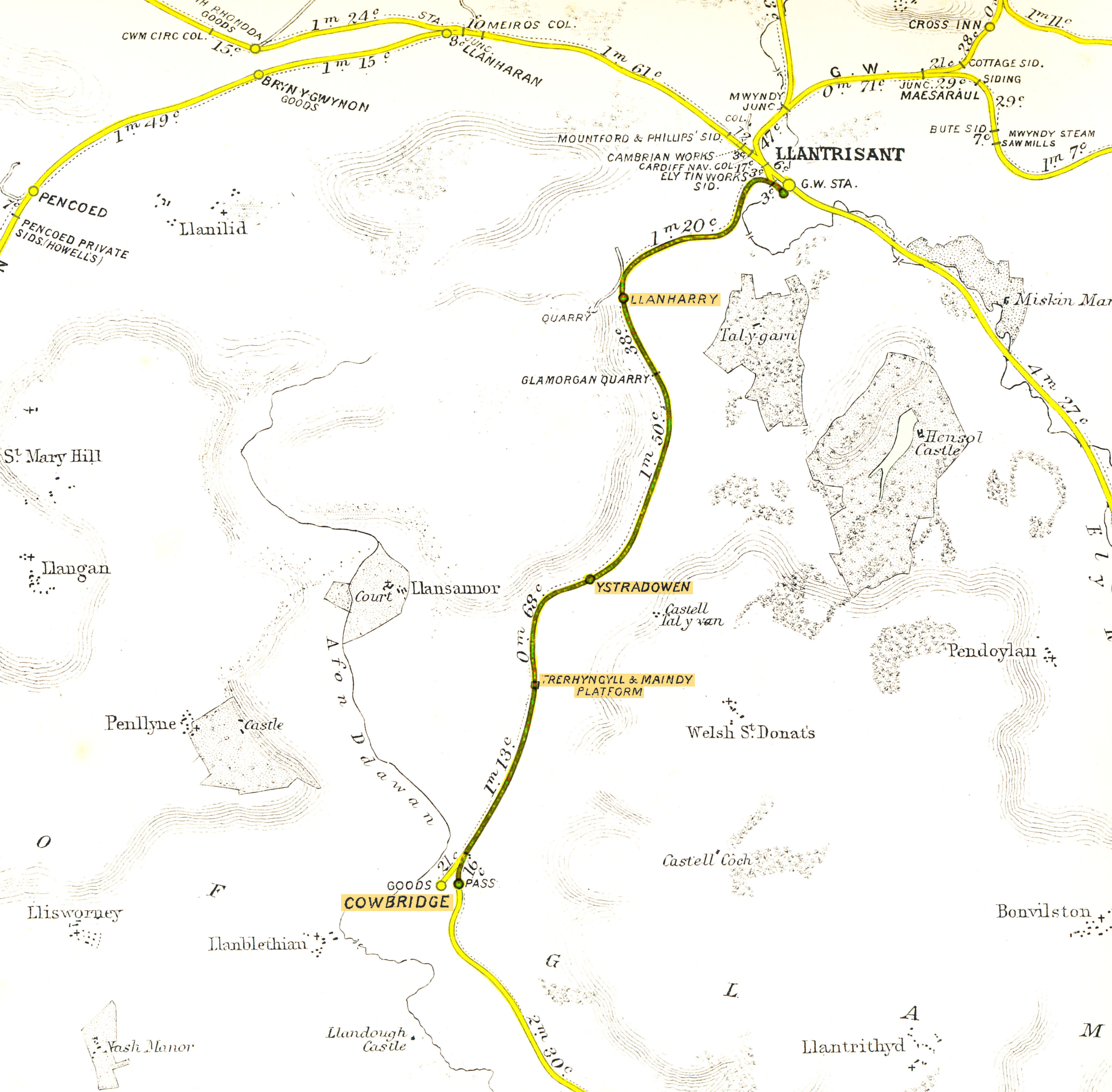 Llantrisant (TV) - Cowbridge | Register of Closed Railways