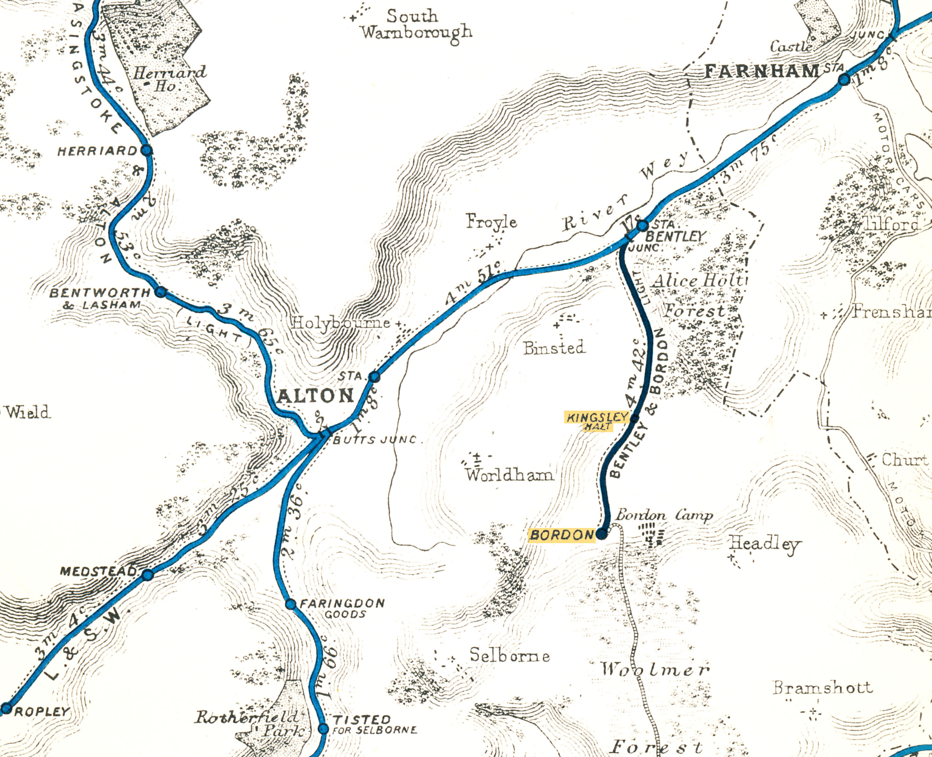 Bentley Jct. - Bordon | Register of Closed Railways