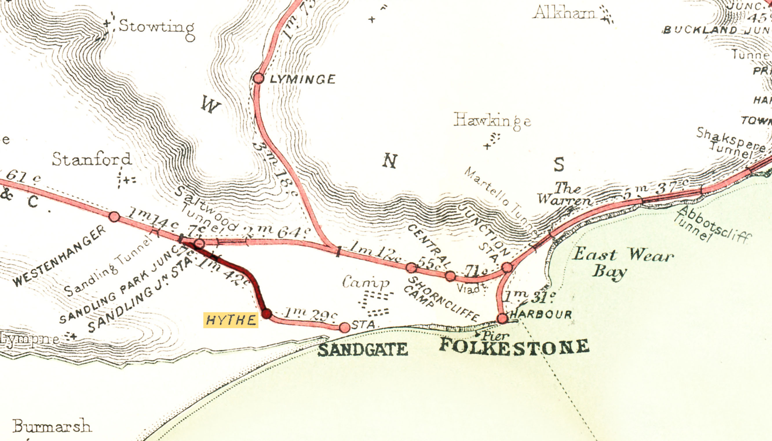 Sandling Jct. - Hythe (Kent) | Register of Closed Railways