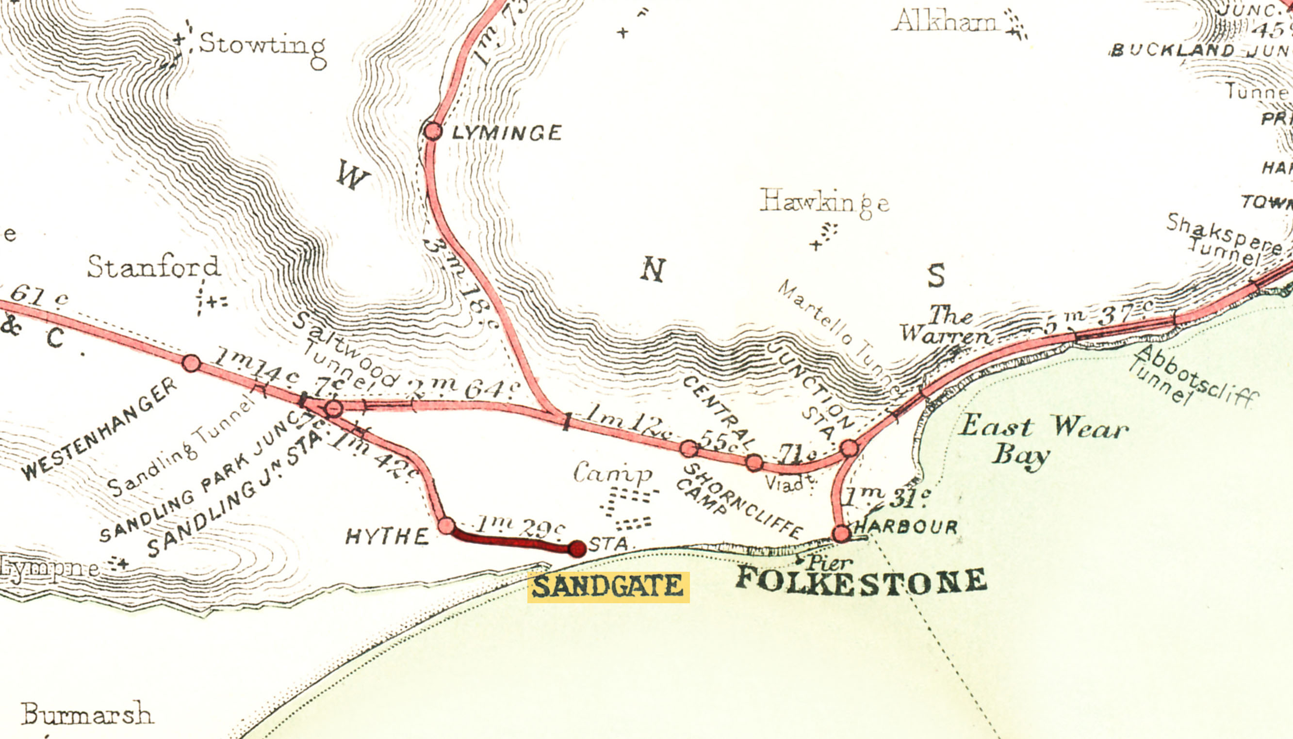 Hythe (Kent) (excl.) - Sandgate | Register of Closed Railways