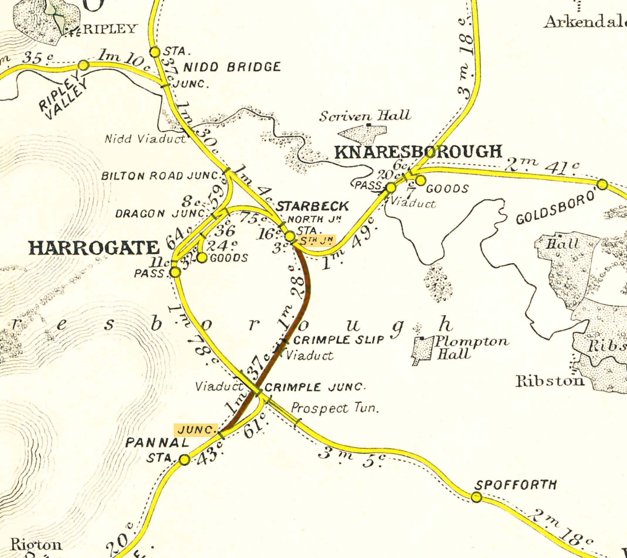 Pannal Jct. - Starbeck South Jct. | Register of Closed Railways