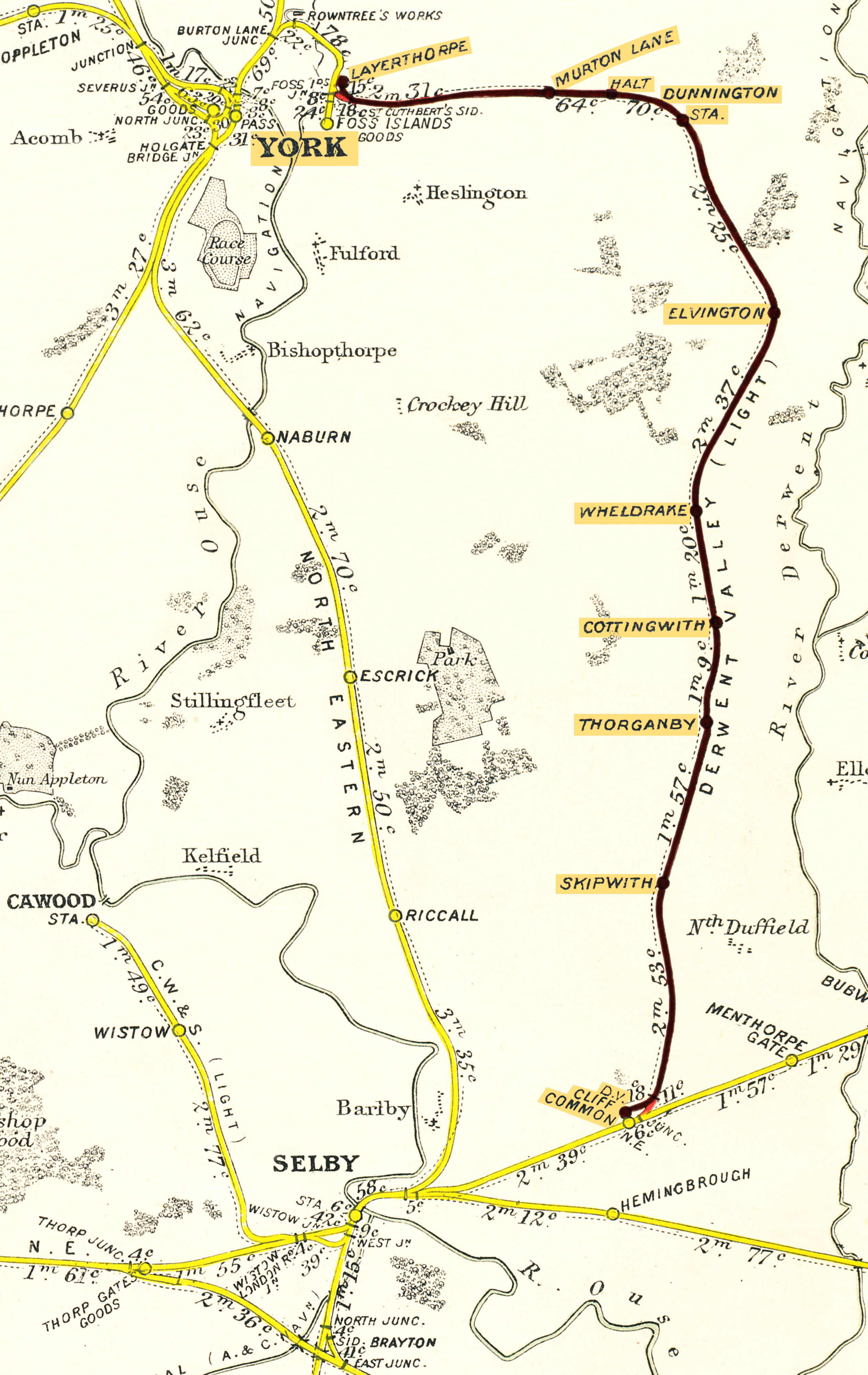 York (Layerthorpe) - Cliff Common (DVLR) | Register of Closed Railways
