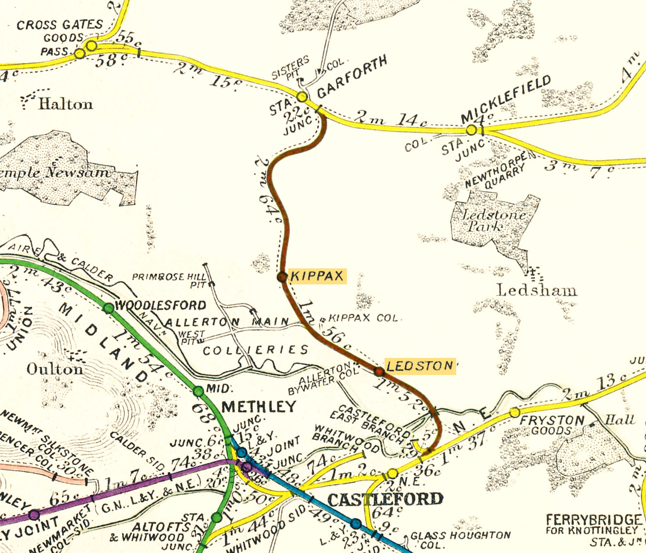 Garforth Jct. - Castleford East Jct. | Register of Closed Railways