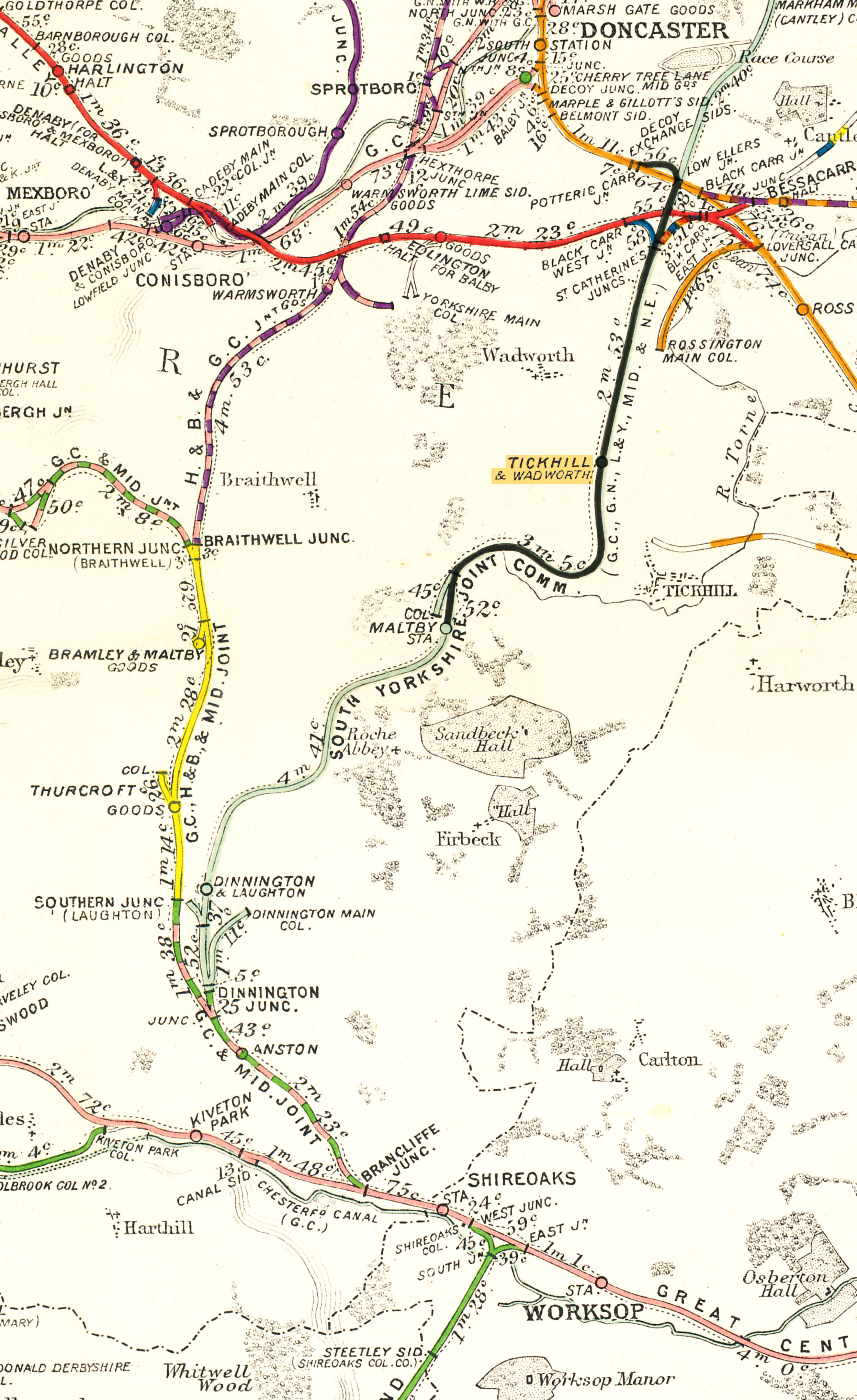 Potteric Carr Jct. - Maltby (excl.) | Register of Closed Railways