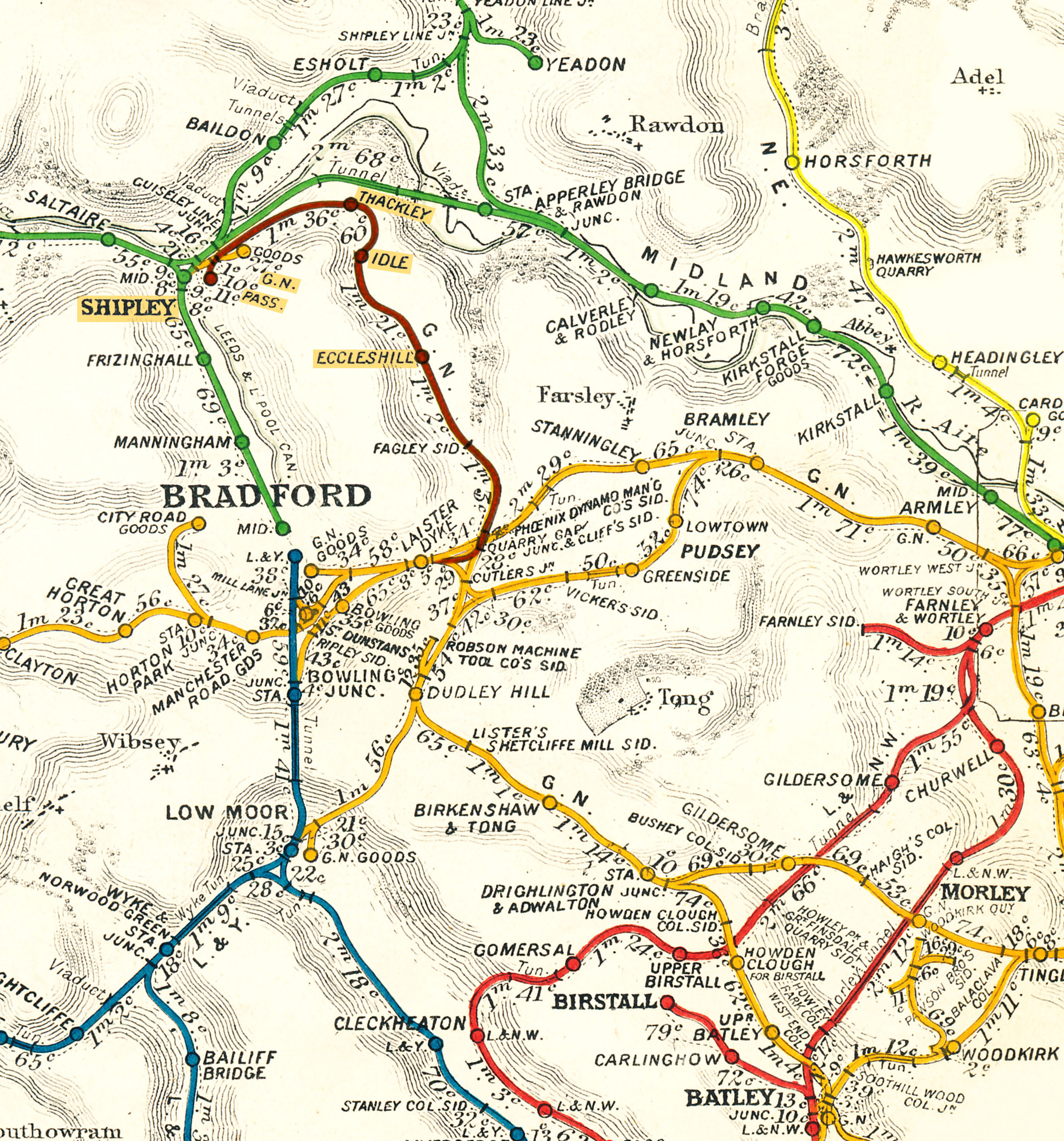 Laisterdyke East Jct. - Shipley & Windhill** | Register of Closed Railways