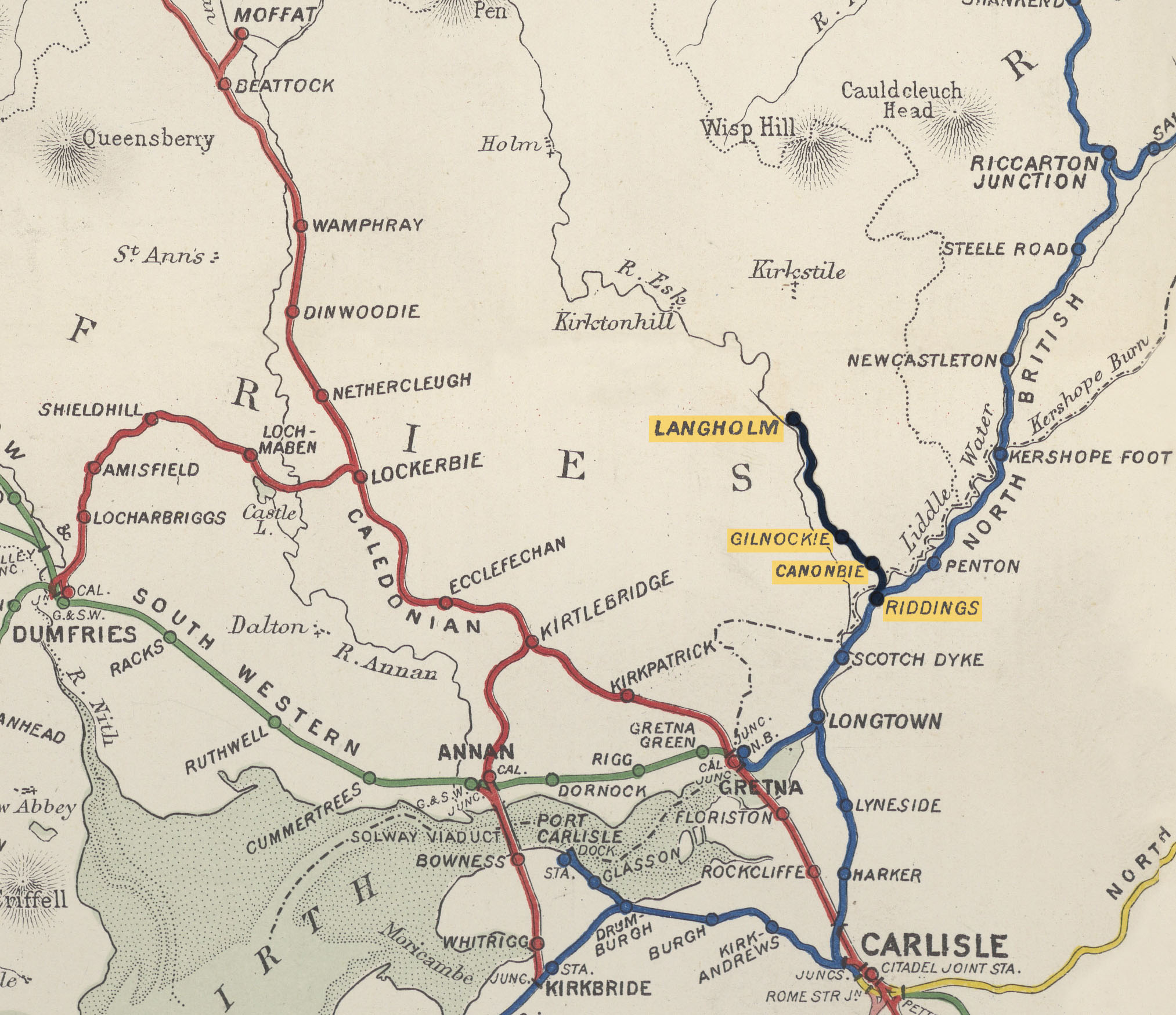 Riddings Junction* - Langholm | Register of Closed Railways