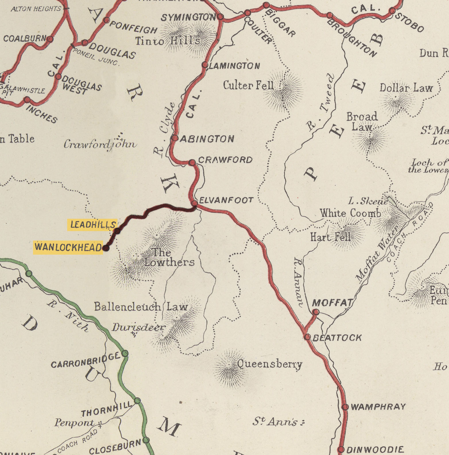 Elvanfoot (Jct.) - Wanlockhead | Register of Closed Railways