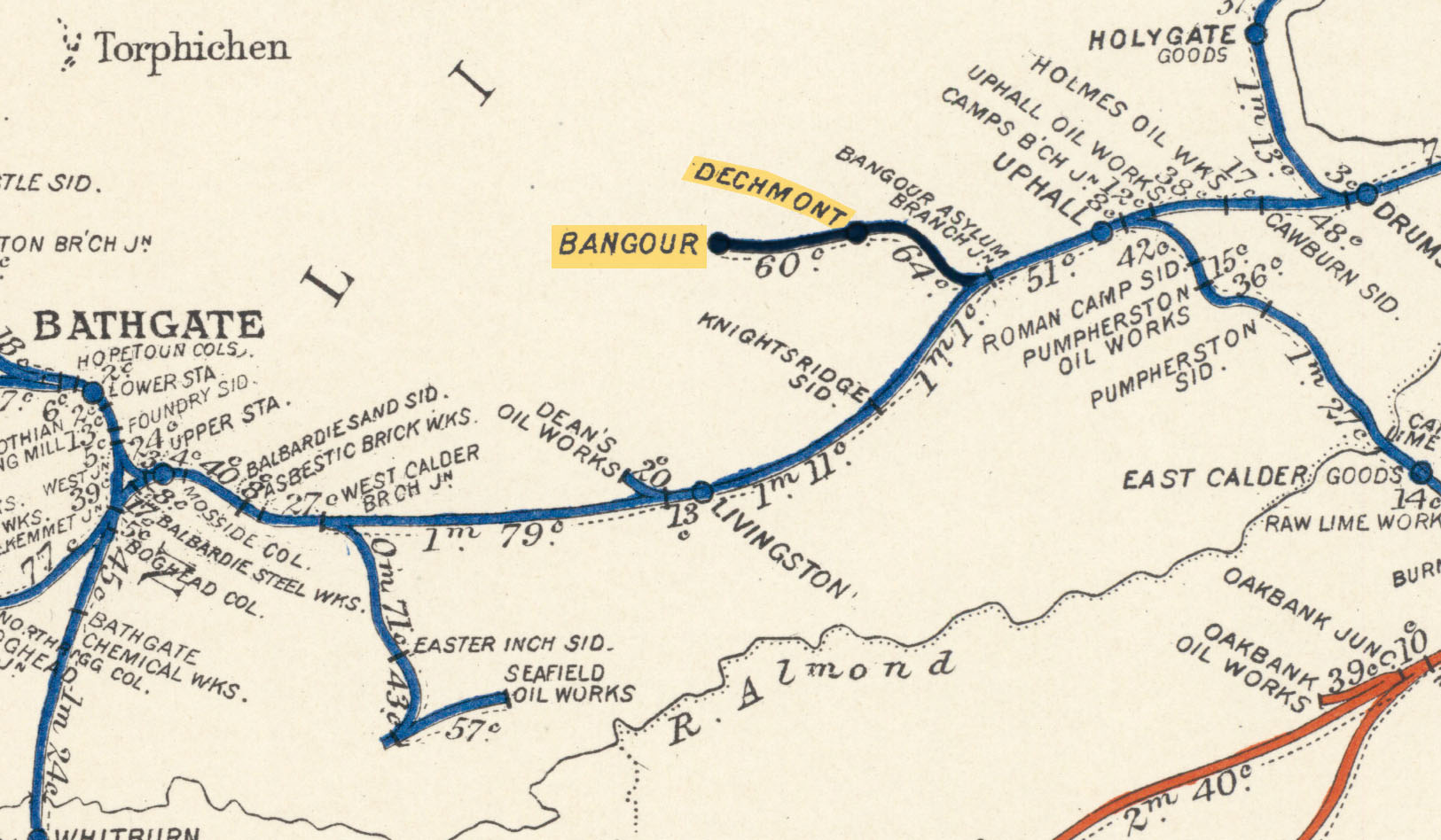 Bangour Jct. [Uphall] - Bangour | Register of Closed Railways