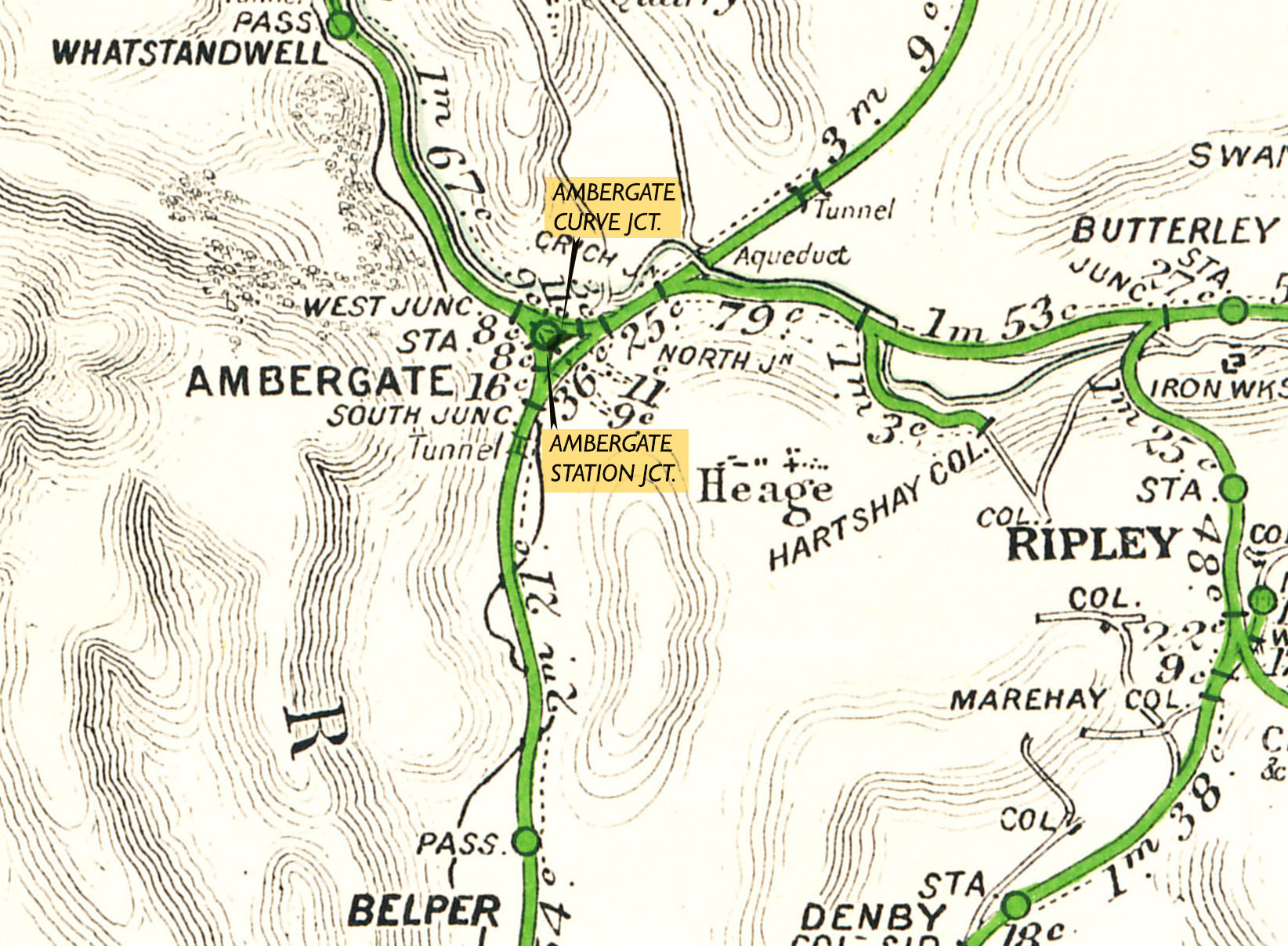 Ambergate Station Jct. - Ambergate Curve Jct. | Register of Closed Railways
