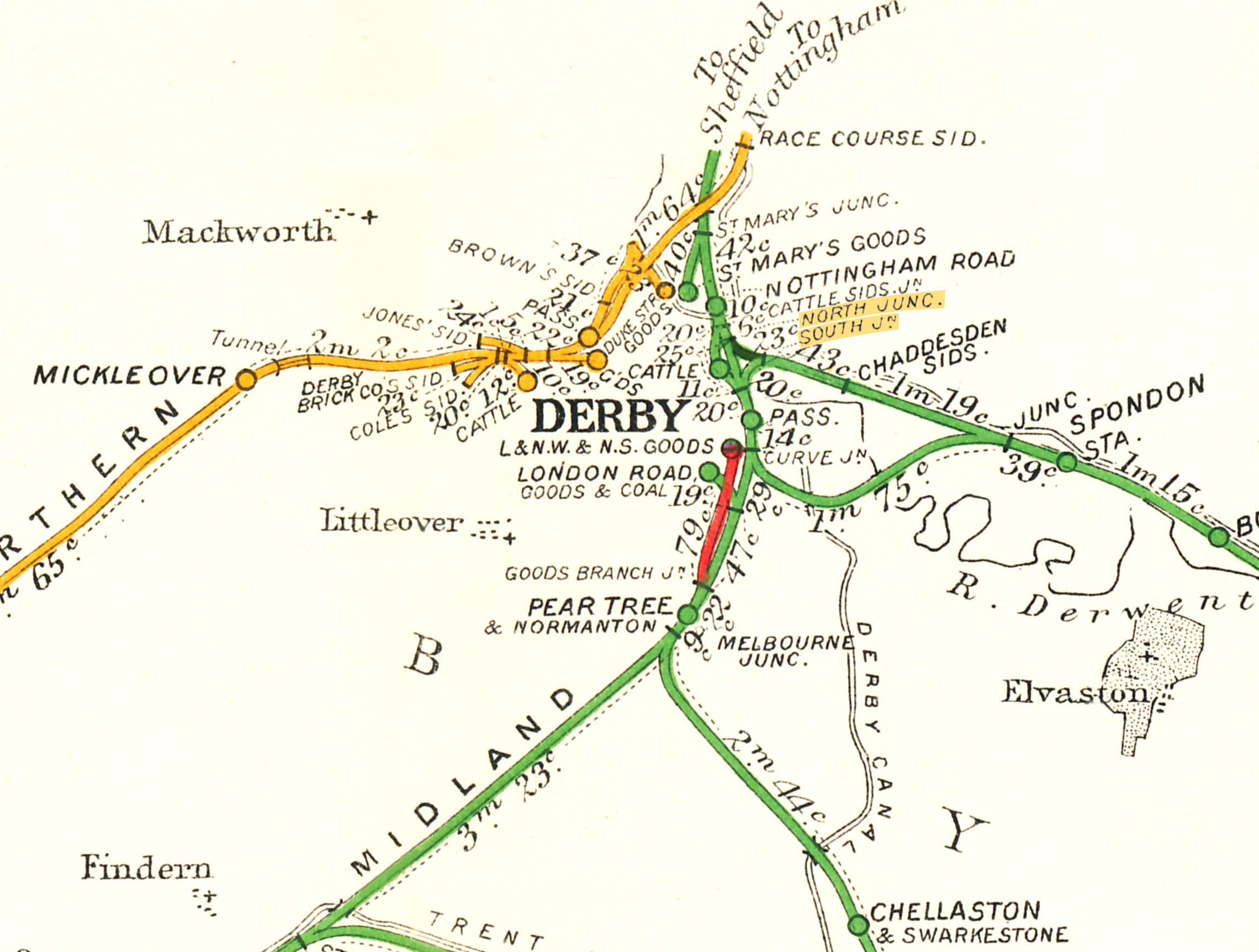 Derby South Jct. - Derby North Jct. | Register of Closed Railways