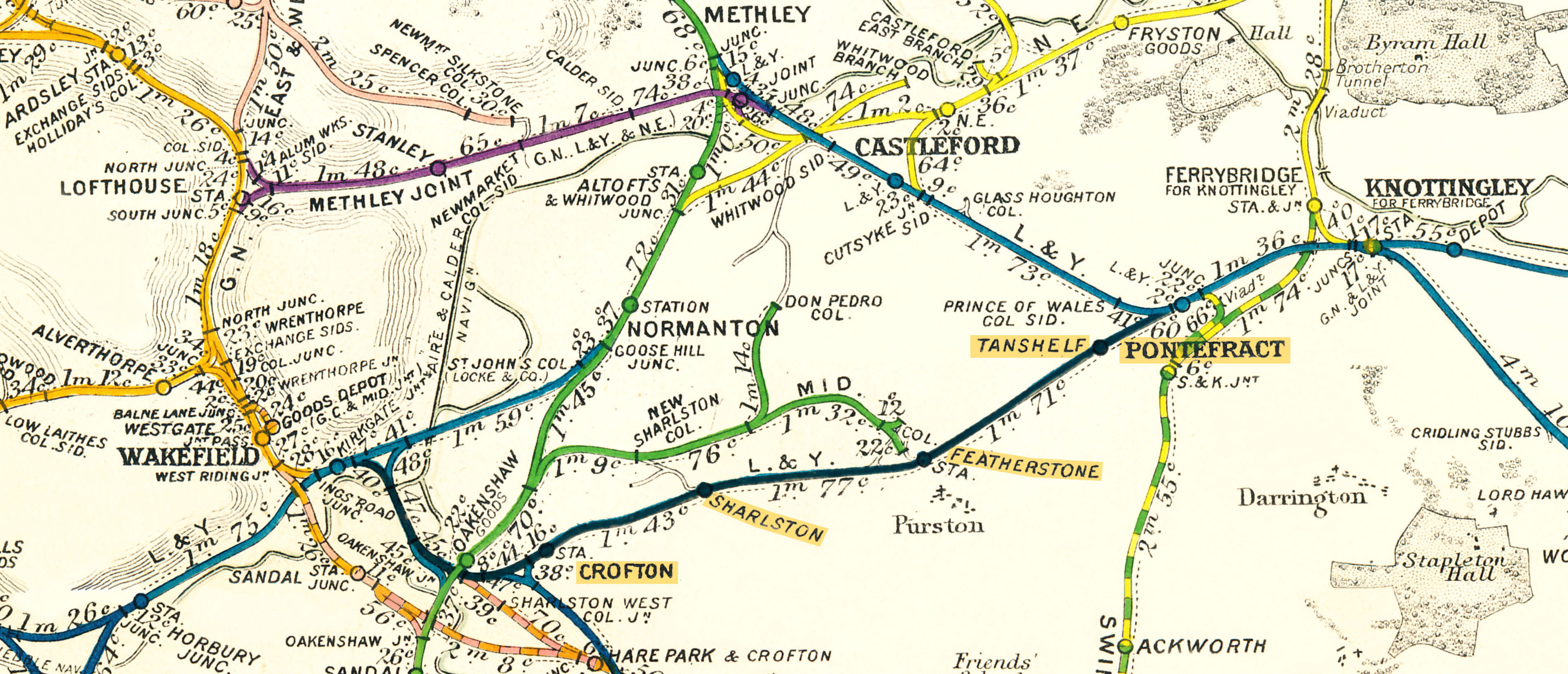 Wakefield East Jct. - Pontefract West Jct. | Register of Closed Railways