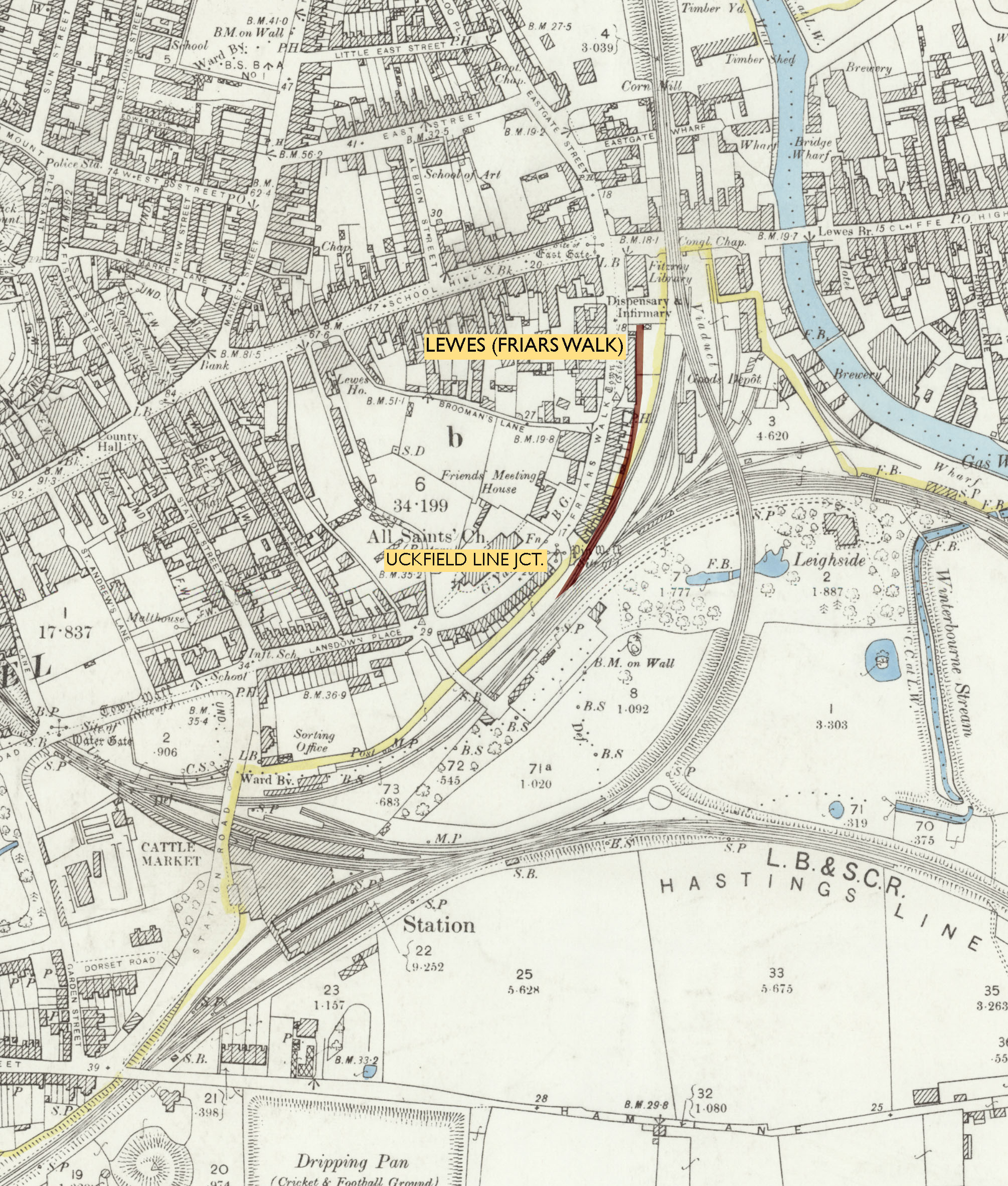 Uckfield Line Jct. - Lewes (Friars Walk) | Register of Closed Railways