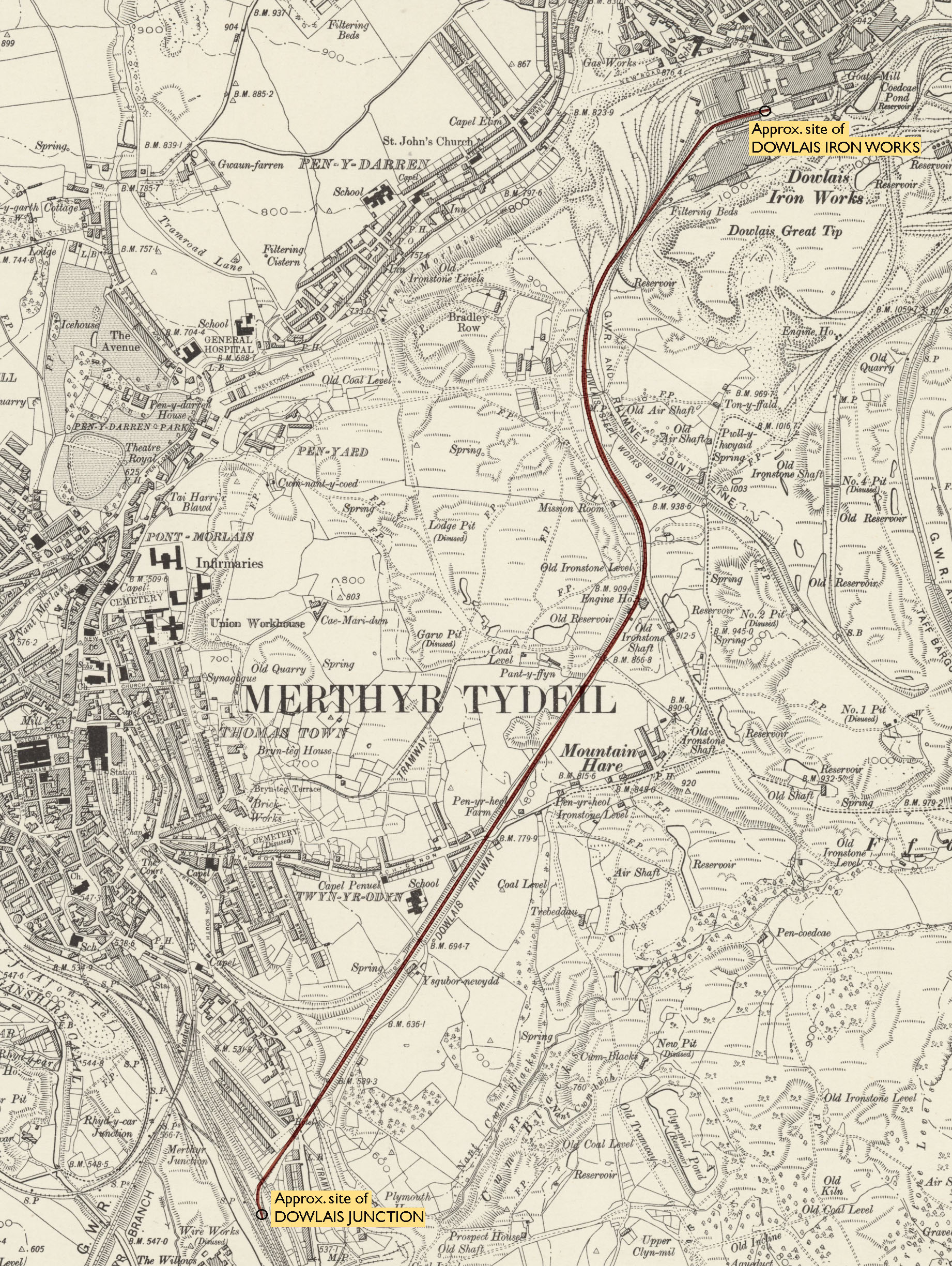 Dowlais Jct. - Dowlais Iron Works | Register of Closed Railways