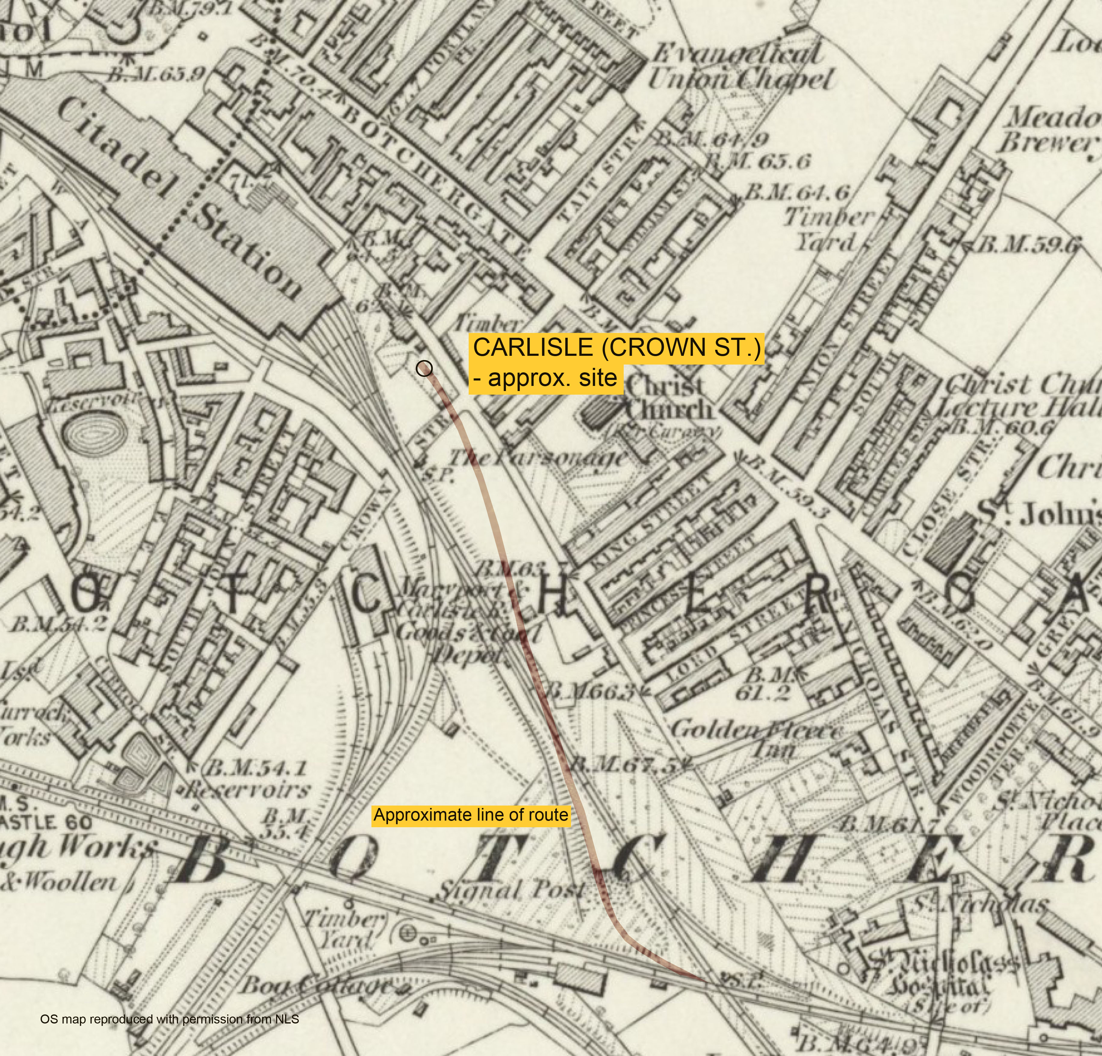 Junction with N&CR - Carlisle (Crown St.) | Register of Closed Railways